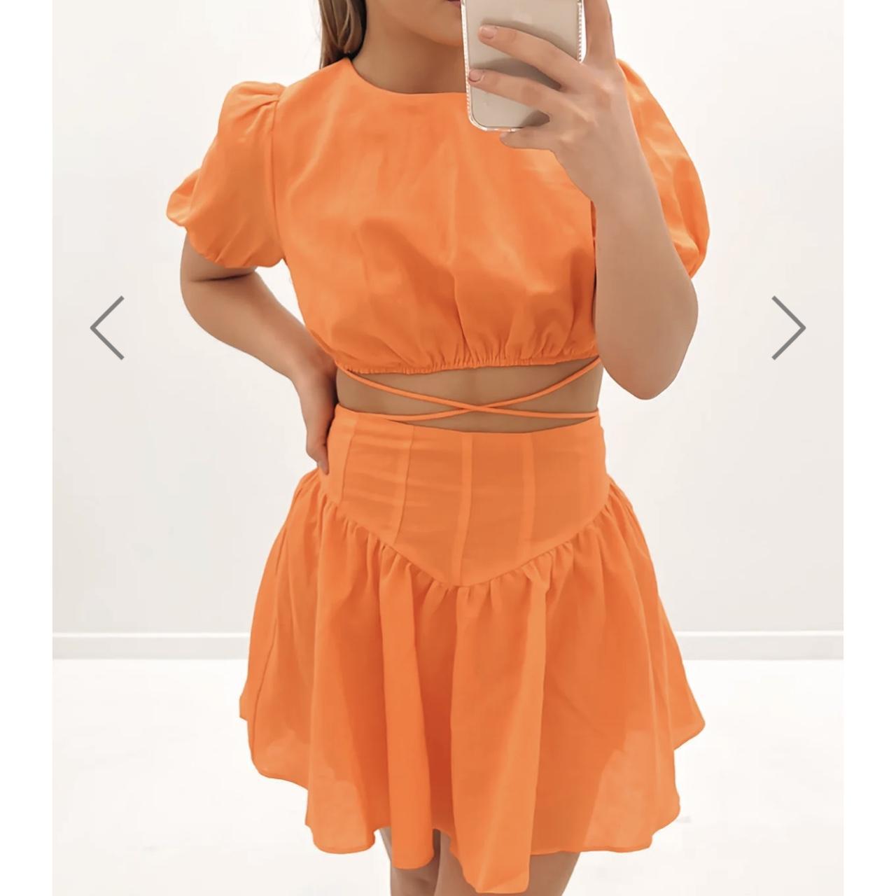 Jean Jail - Jaelynn Mini Dress Orange Worn once - Depop