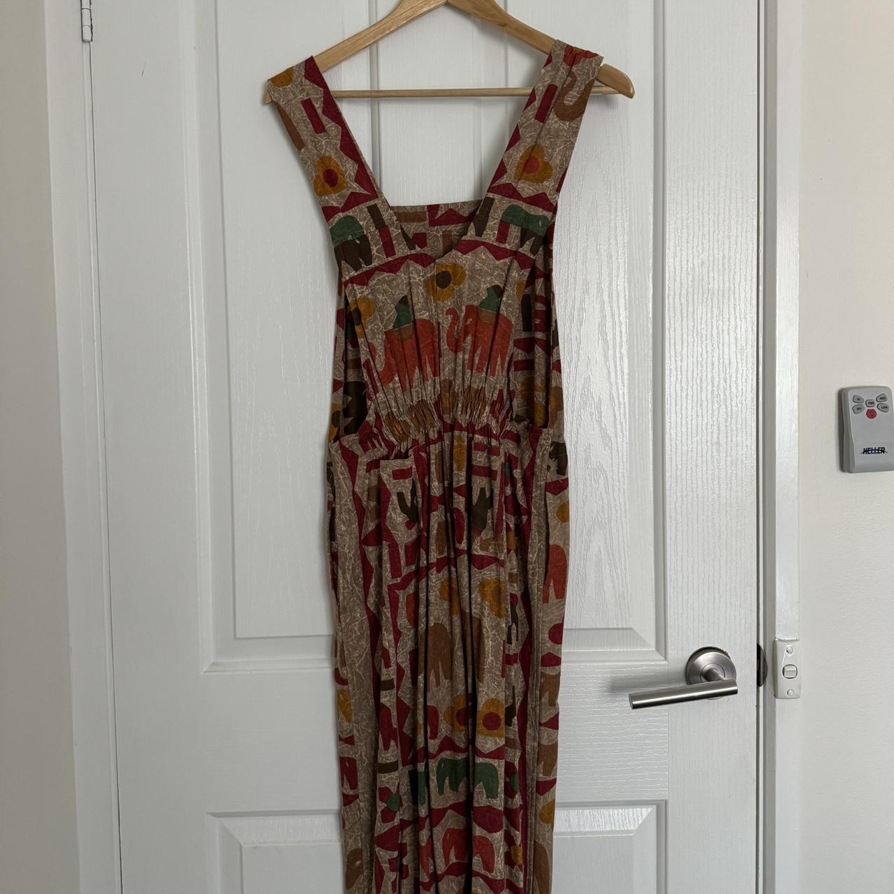 Pure cotton patterned long overalls One size, best... - Depop