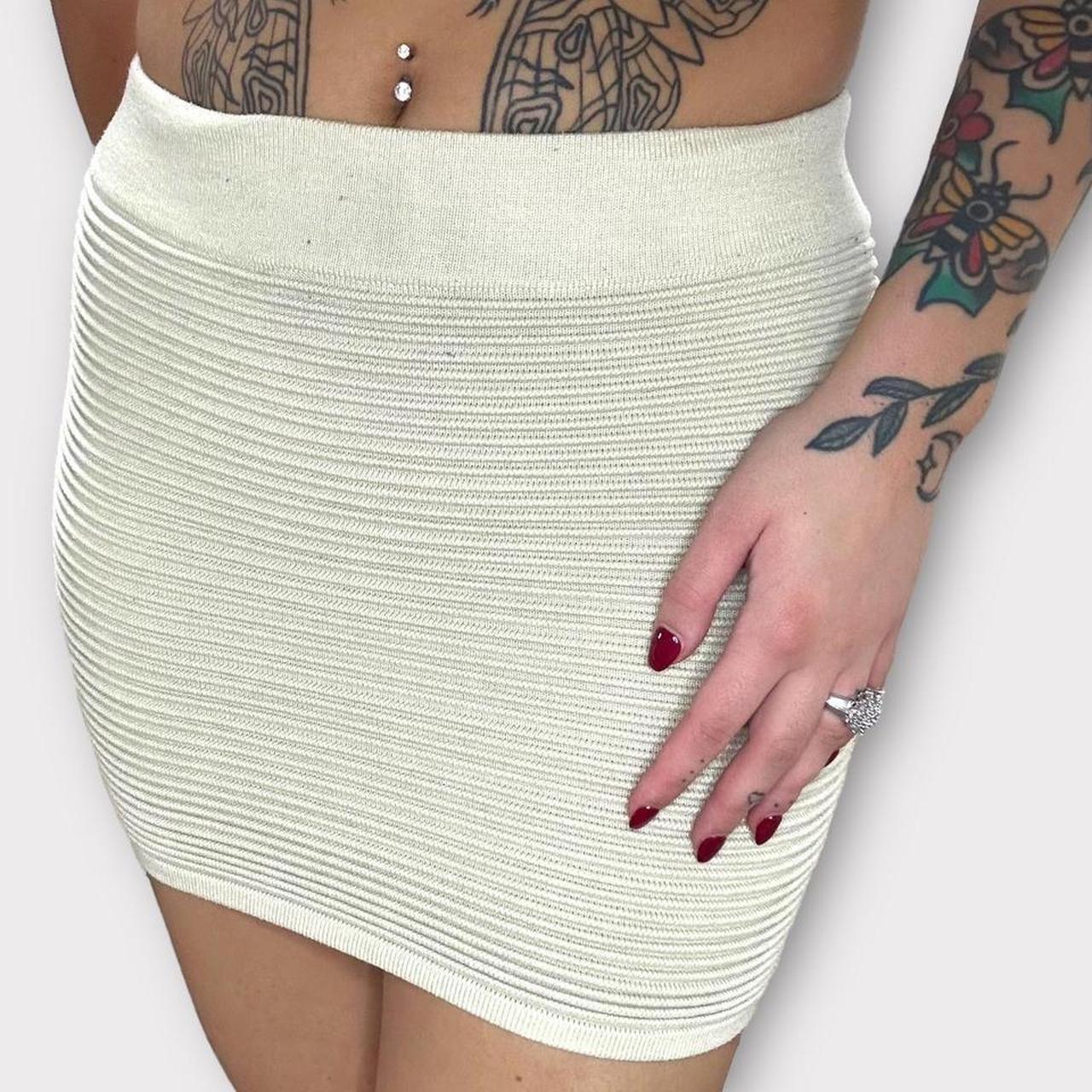 Y2k micro mini bodycon skirt Size s Super... - Depop