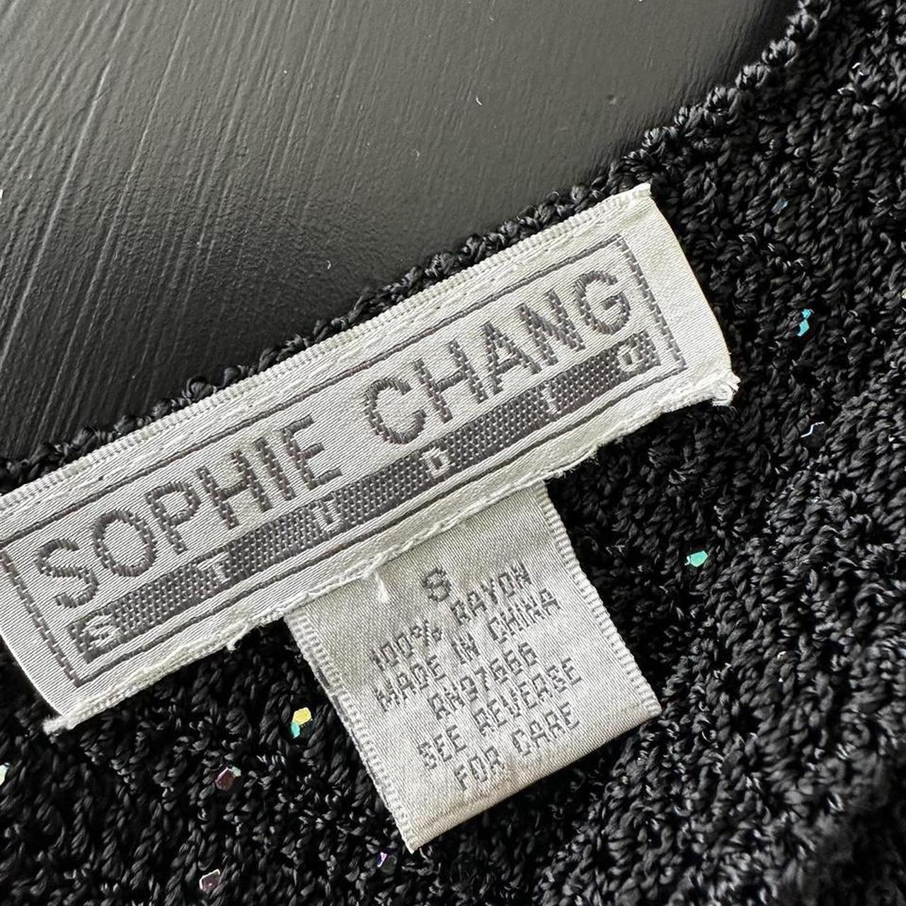 Vintage black knitted beaded tank top Size s,... - Depop