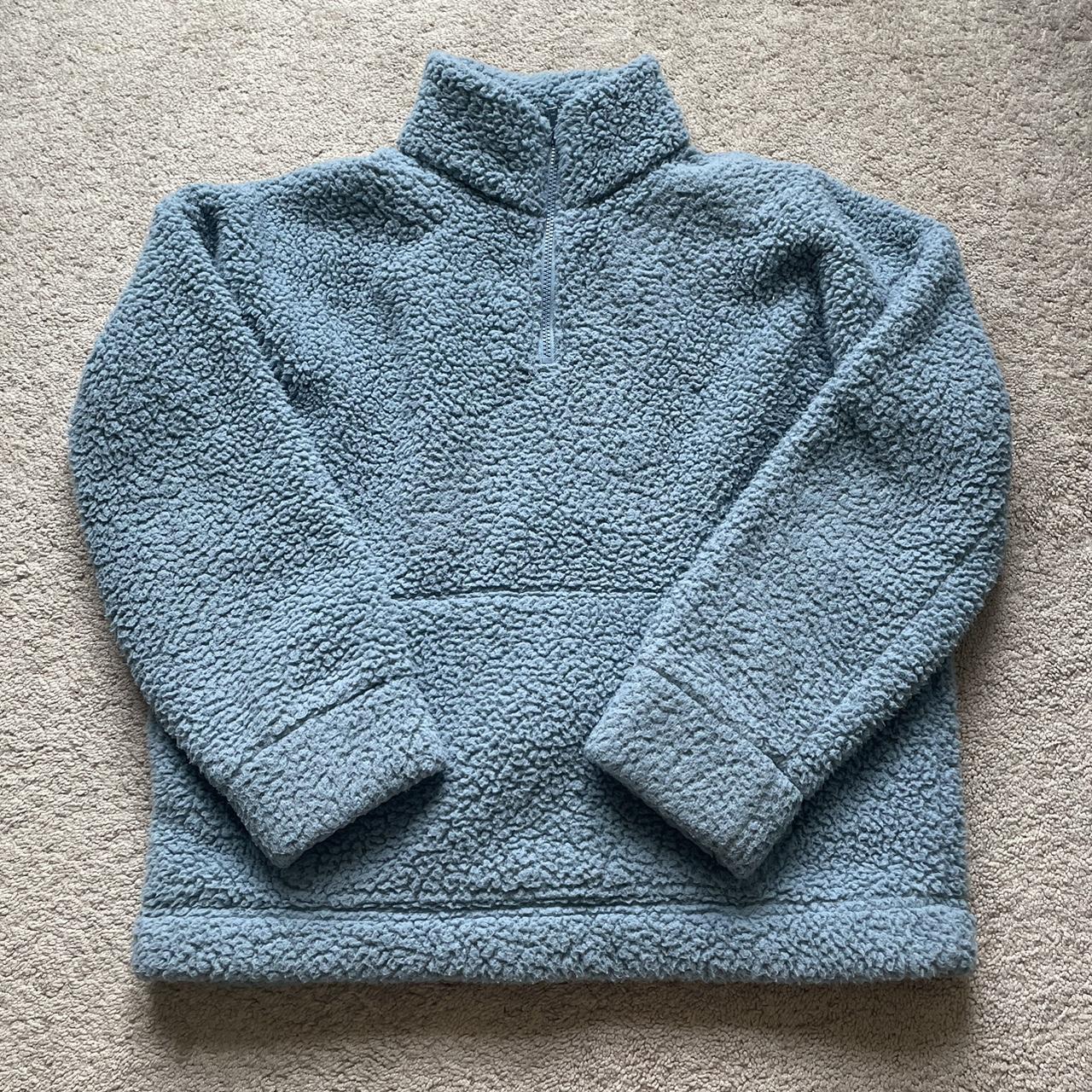 American Eagle blue sherpa jacket Worn a few times... - Depop