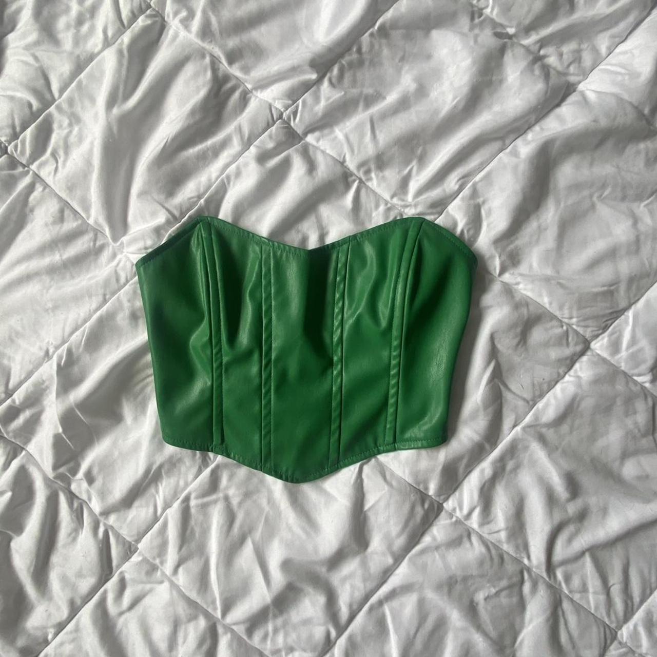 PRINCESS POLLY GREEN BUSTIER CORSET -no... - Depop