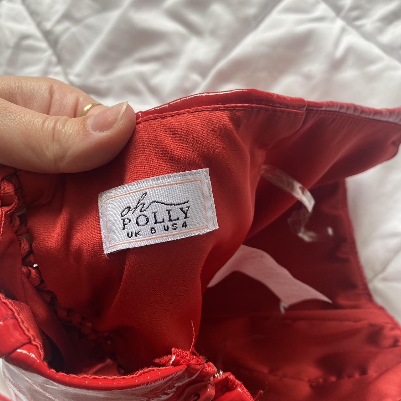 Oh Polly Women's Red Corset | Depop