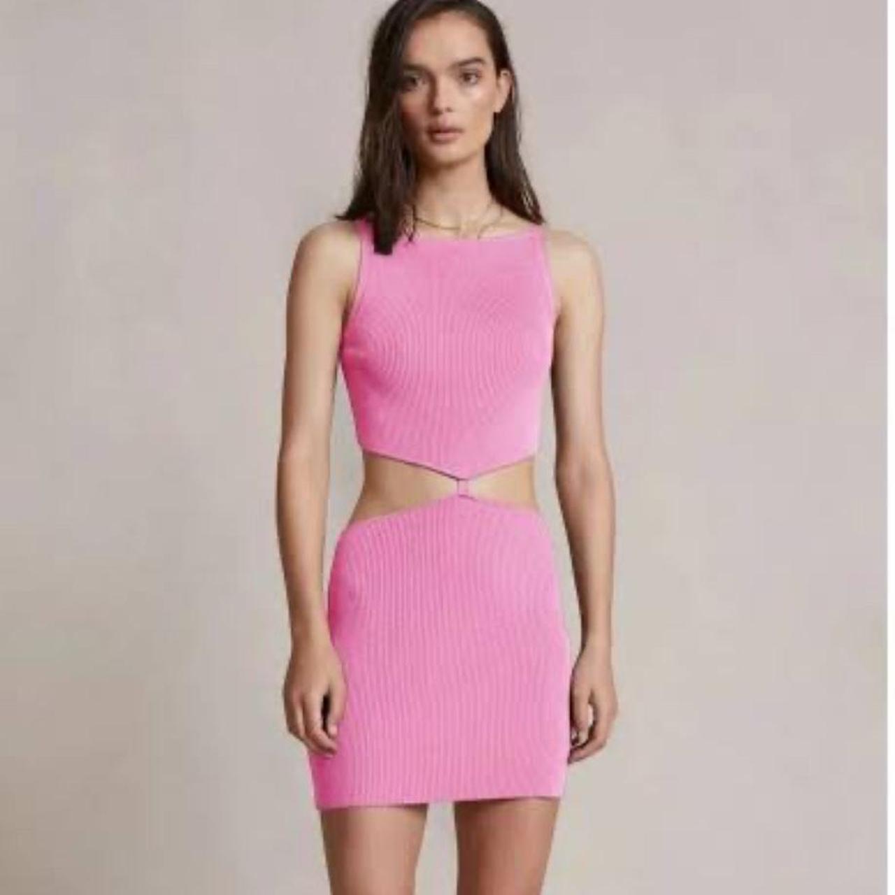 Bec & Bridge mason knit Pink cut out mini dress... - Depop