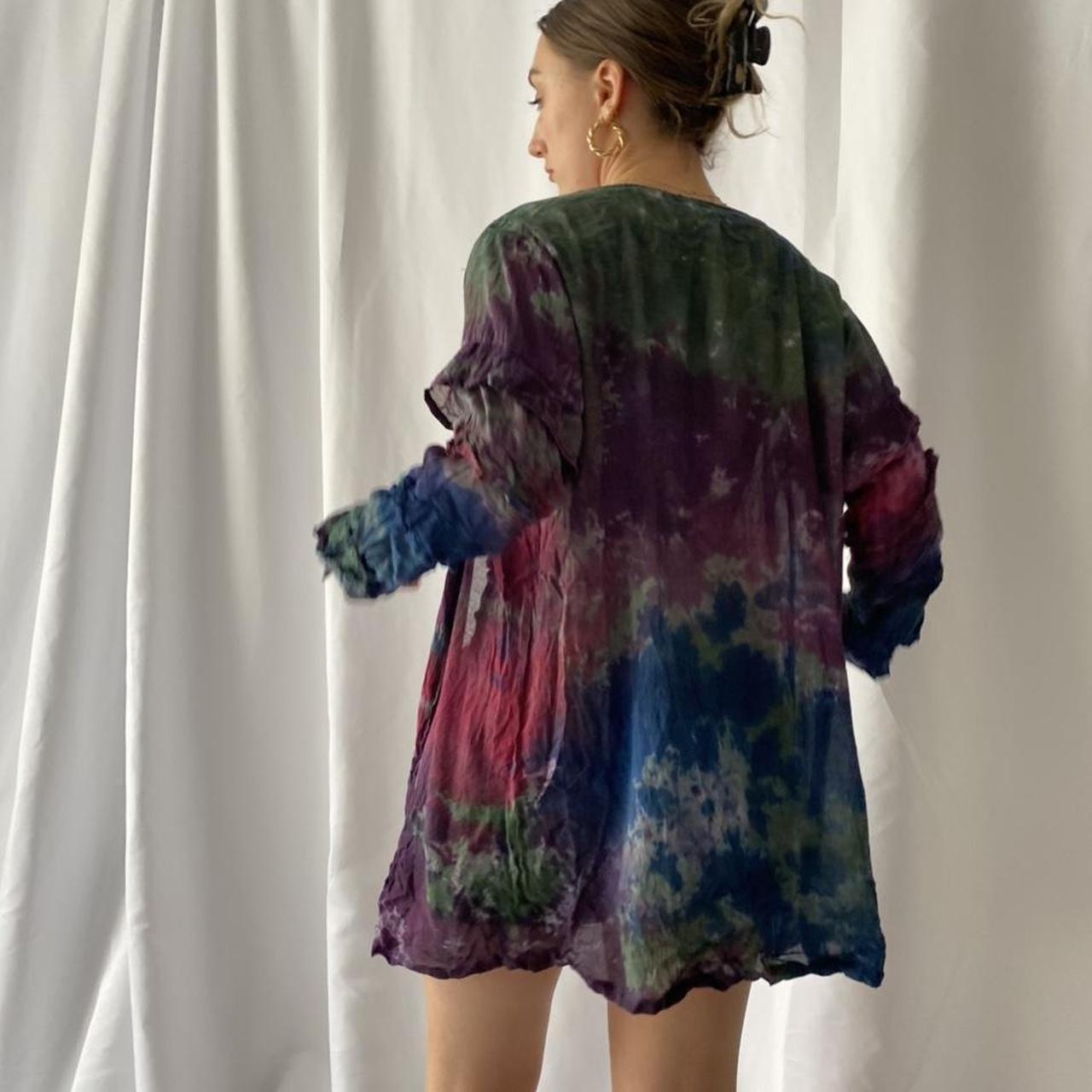 Vintage cardigan Gorgeous floaty lightweight fabric,... - Depop