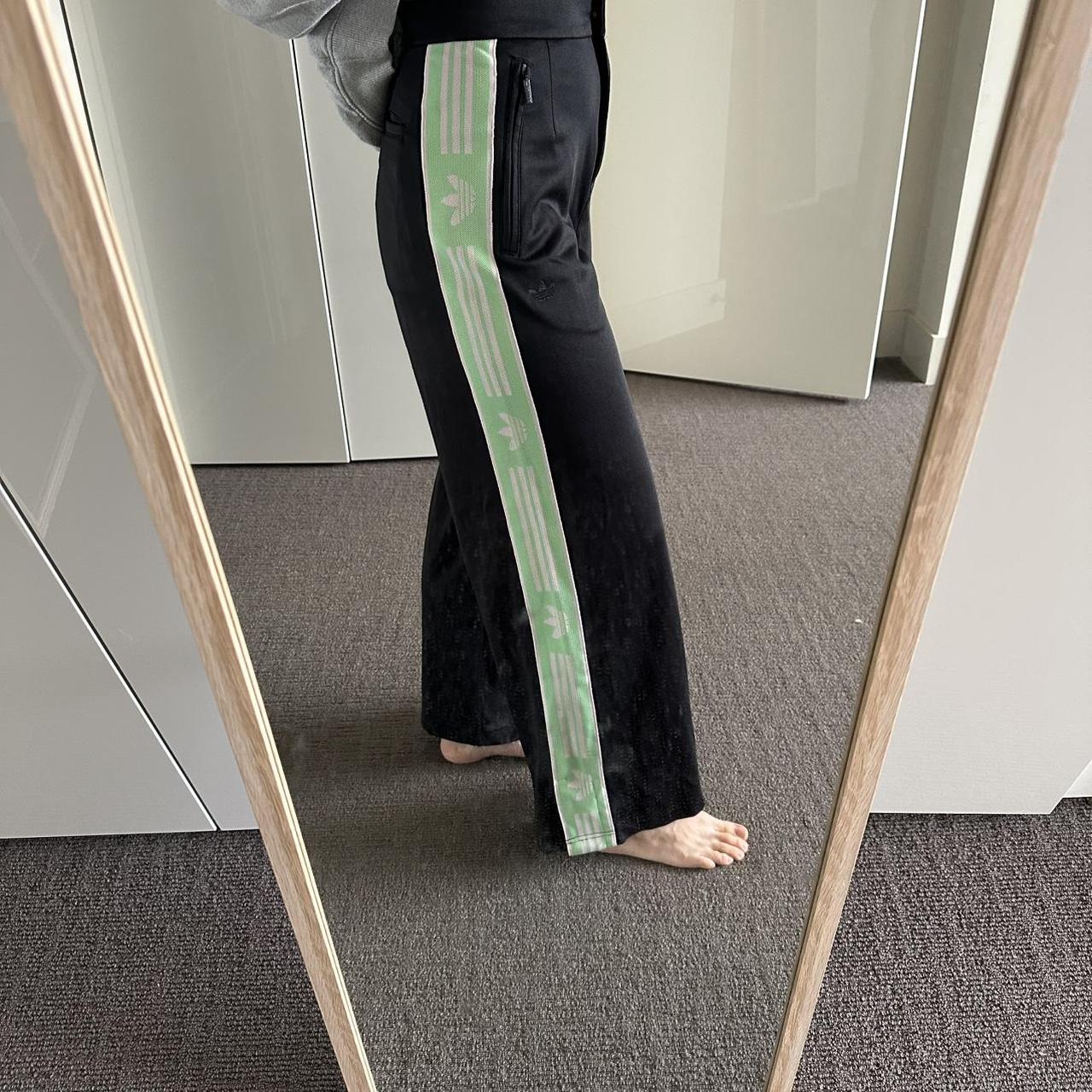 Adidas wide leg trousers Size 6 Length 97cm Inseam... | Depop