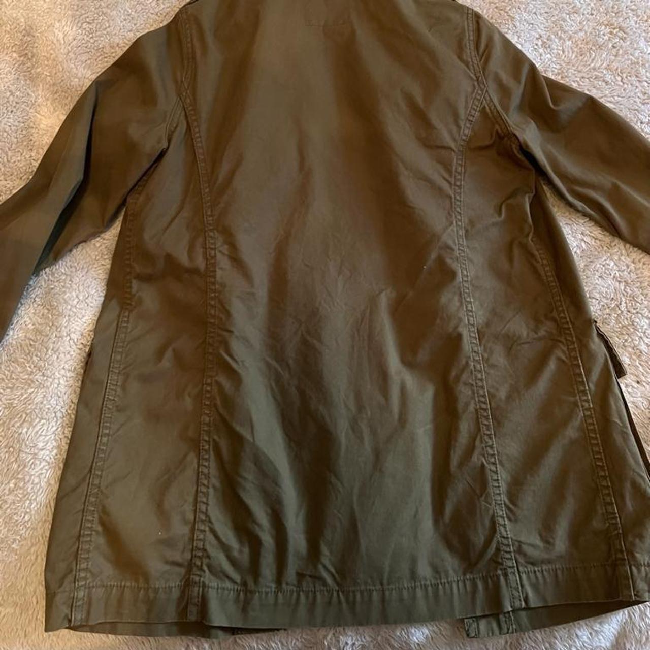 Hysteric Glamour Women's Khaki and Silver Coat | Depop