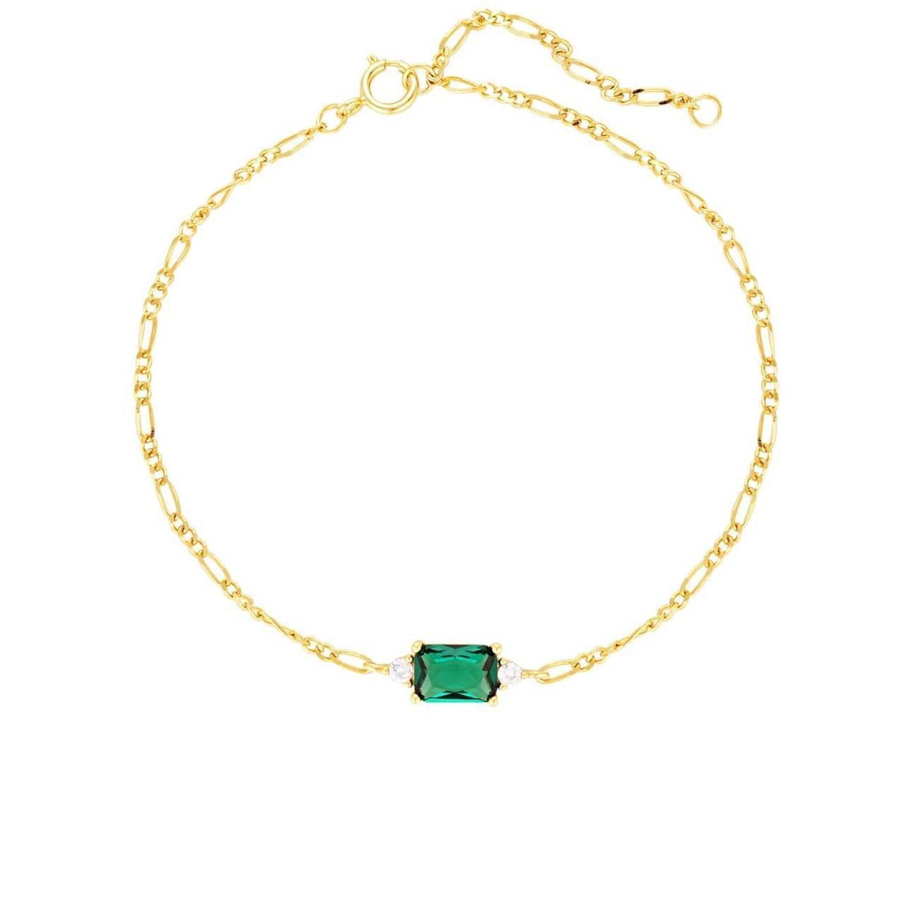 Florent Bracelet – Gold & Emerald Green Lalume the... | Depop