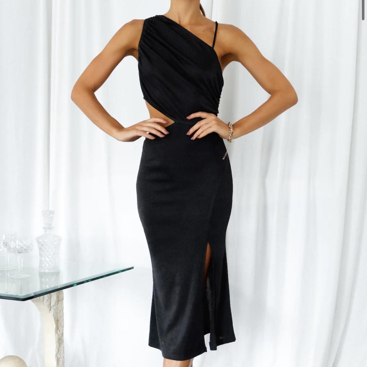 Hello Molly Block It Out Midi Dress Black - Depop