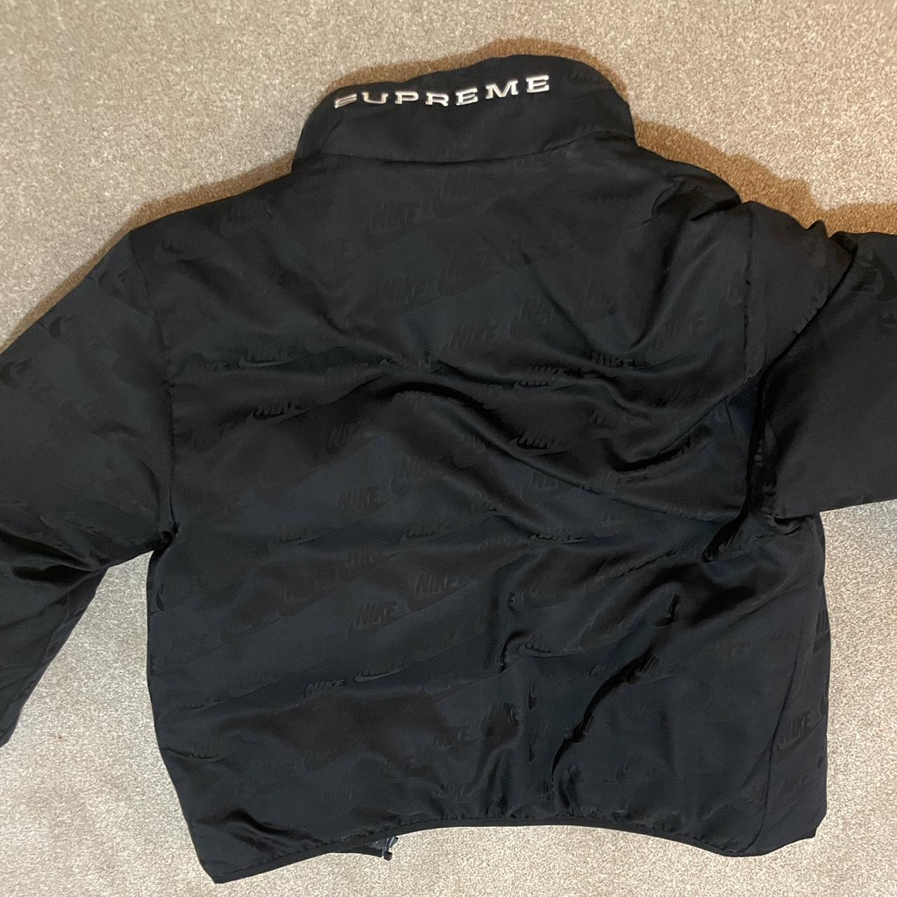 Supreme Nike Collab reversible black and grey puffer... - Depop