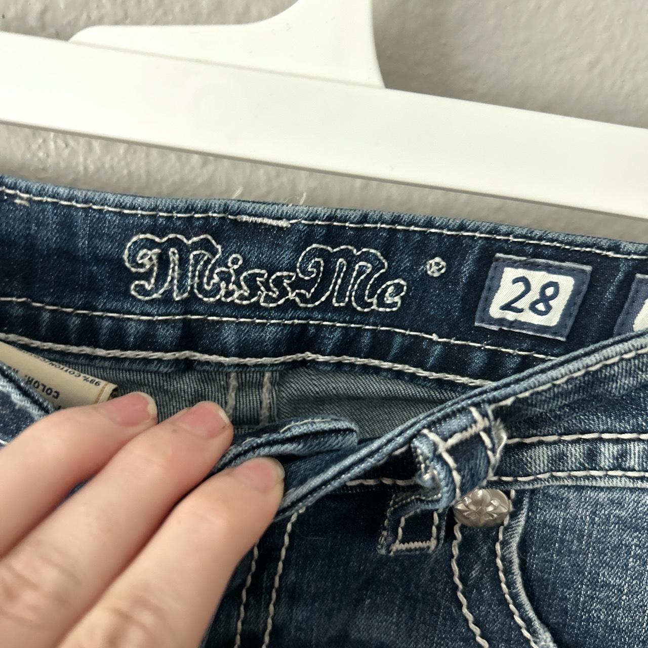 “Miss Me” size 28 American flag print booty shorts... - Depop