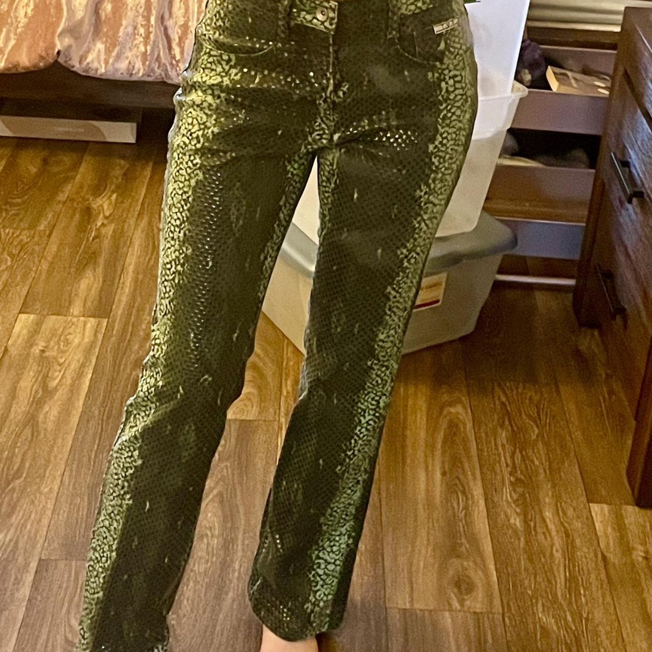 Mid rise snake skin pants 🐸 Size: small/med Will... - Depop