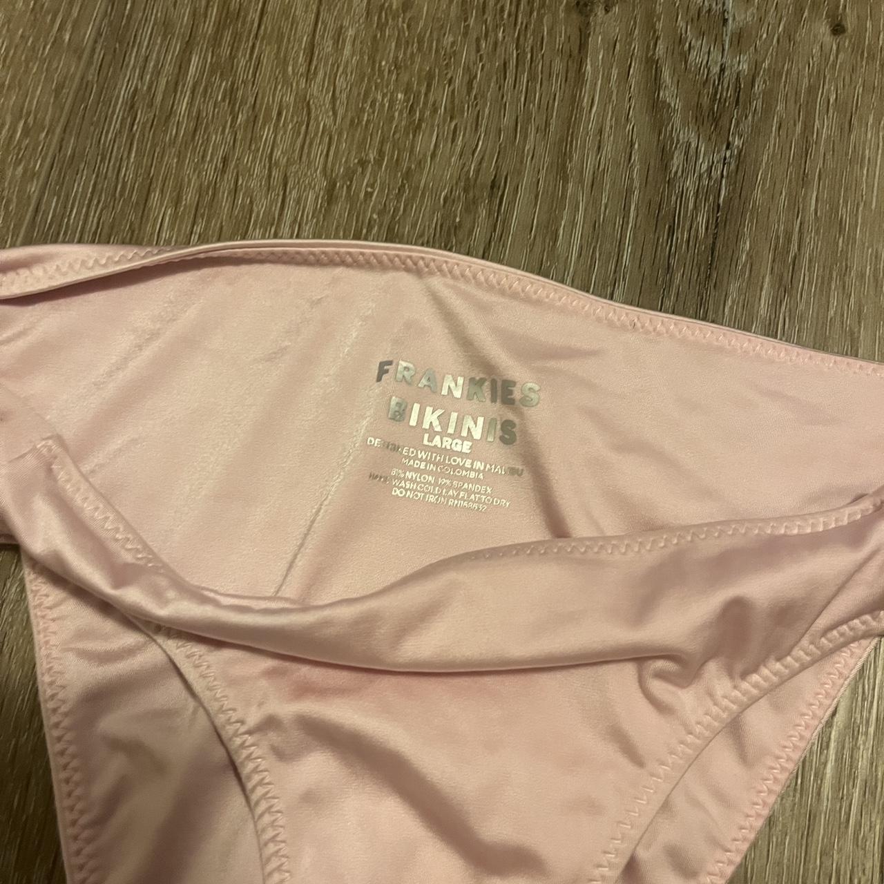 Frankies Bikinis Pink Bottoms Size Large But Fit Depop