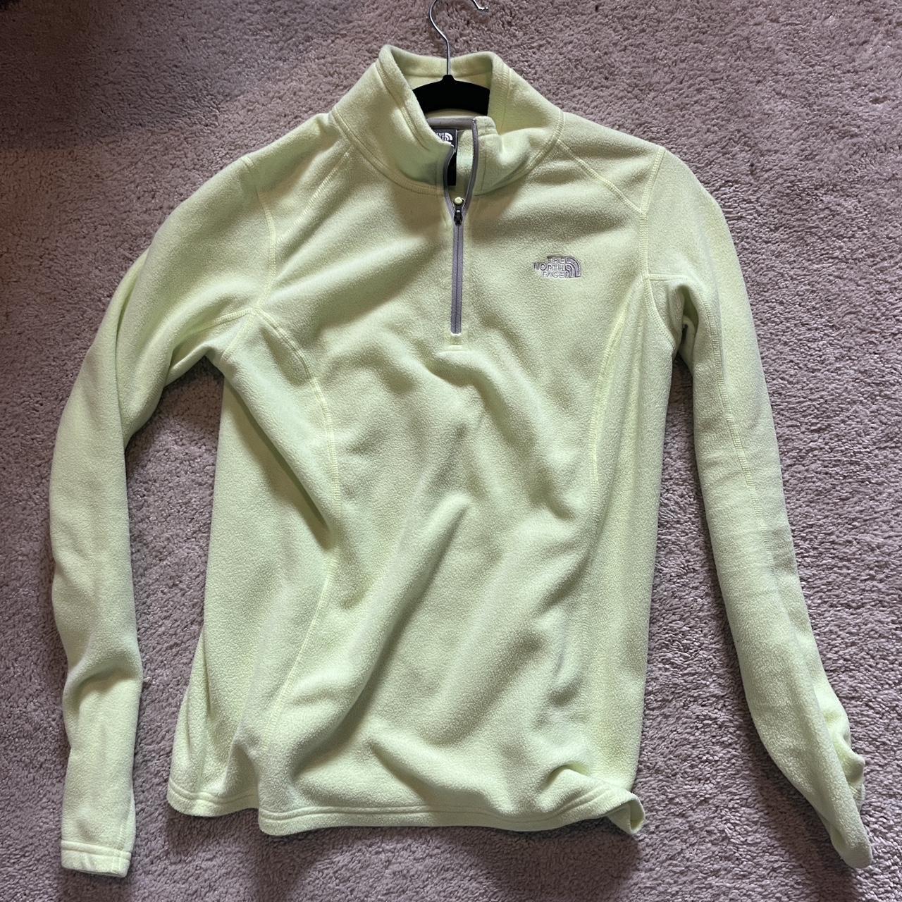 North face neon yellow jacket Size small - Depop