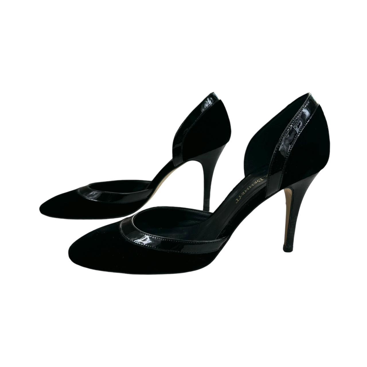 L.K. Bennett Black Crushed Velvet Pump... | Depop