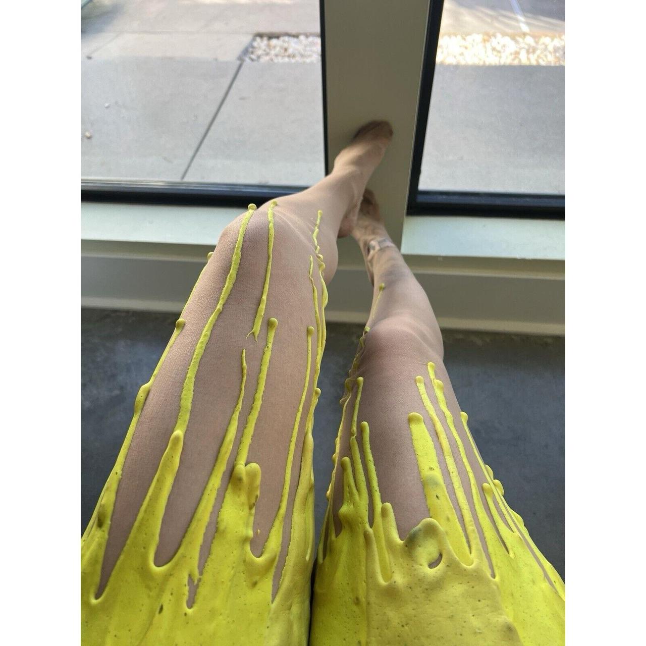 Rare! URB Clothing Original Latex Drippy Yellow... | Depop