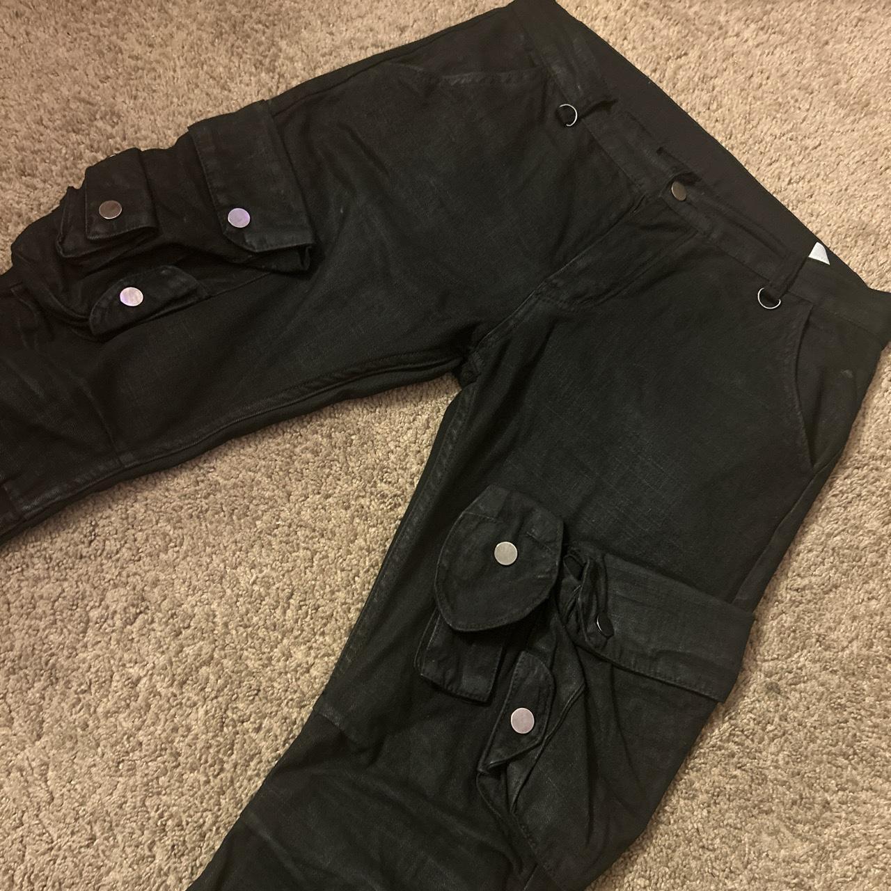 (MNML) wax denim cargo jeans 9/10 condition, worn a... - Depop
