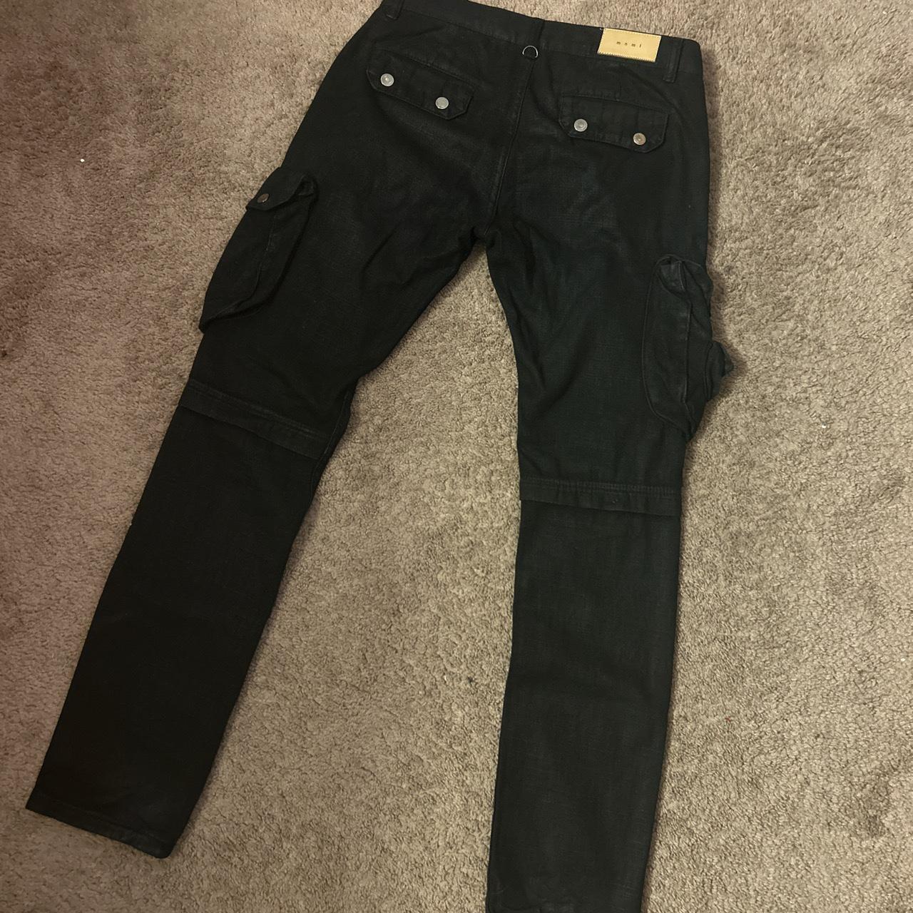 (MNML) wax denim cargo jeans 9/10 condition, worn a... - Depop