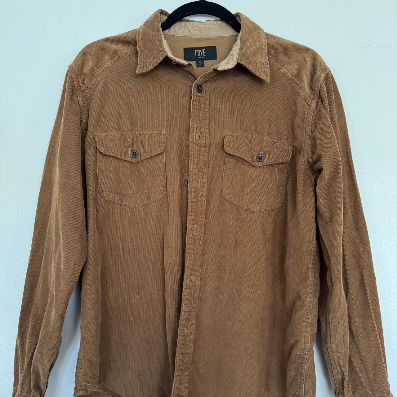 Men's Frye corduroy button up collard shirt In... - Depop