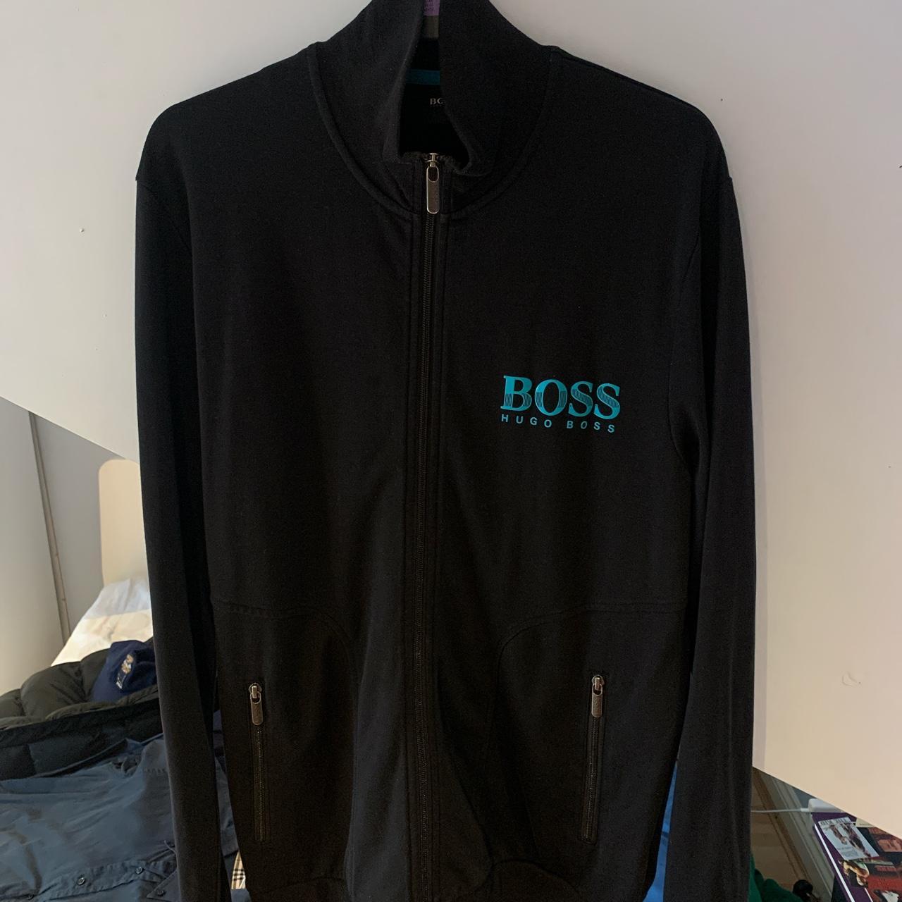 Black Hugo boss zip up jacket Size medium Comes... - Depop