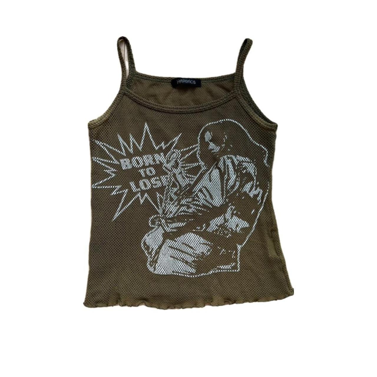 90s vintage hysteric glamour khaki green ‘born to... - Depop