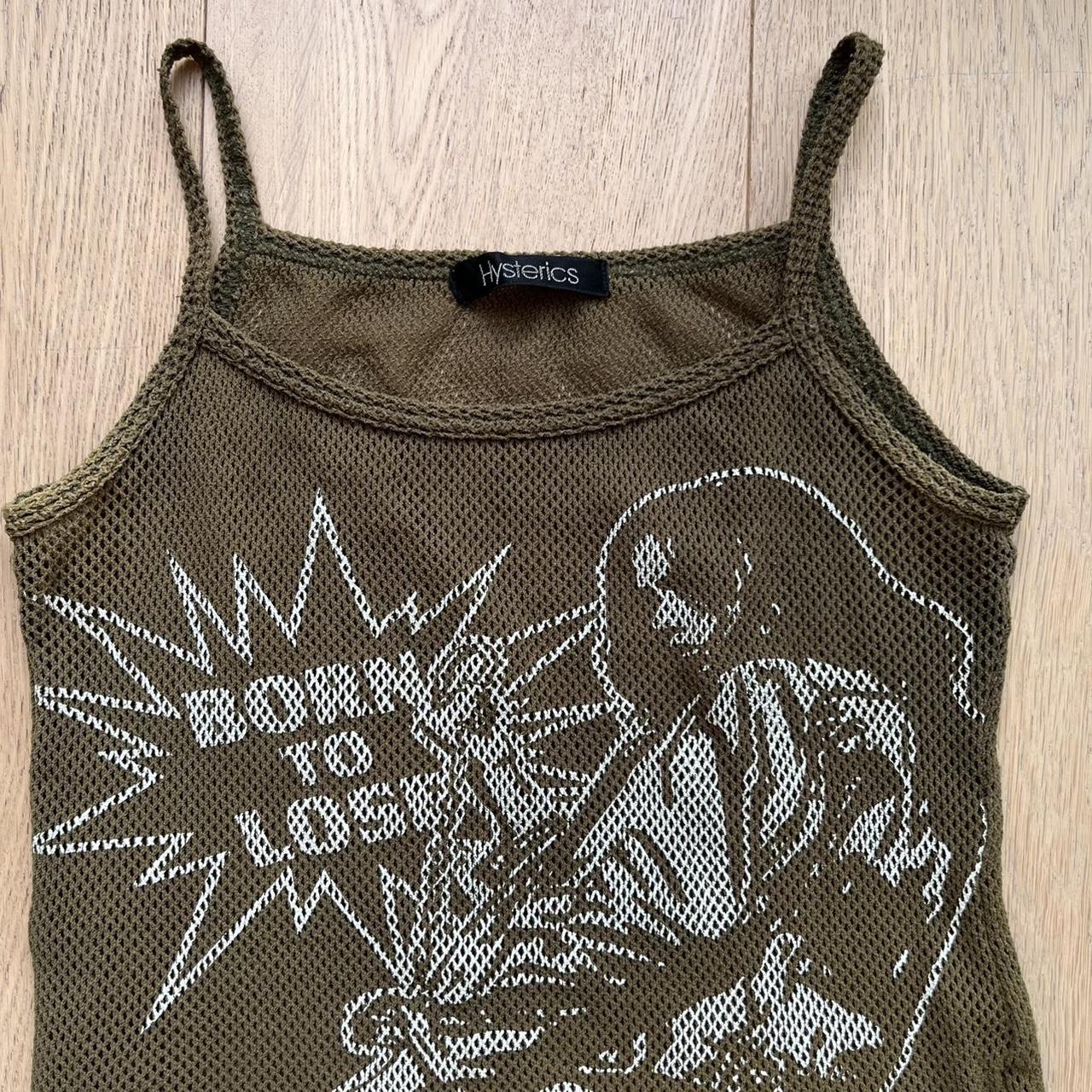 90s vintage hysteric glamour khaki green ‘born to... - Depop