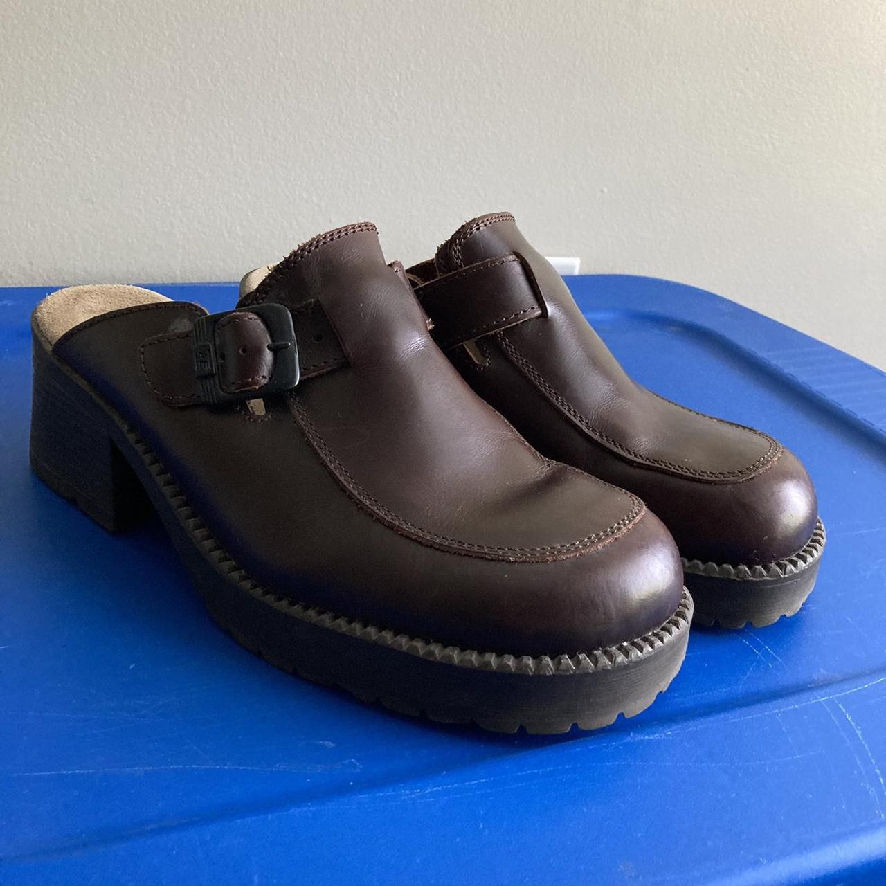 American Eagle Women's Brown Mules | Depop