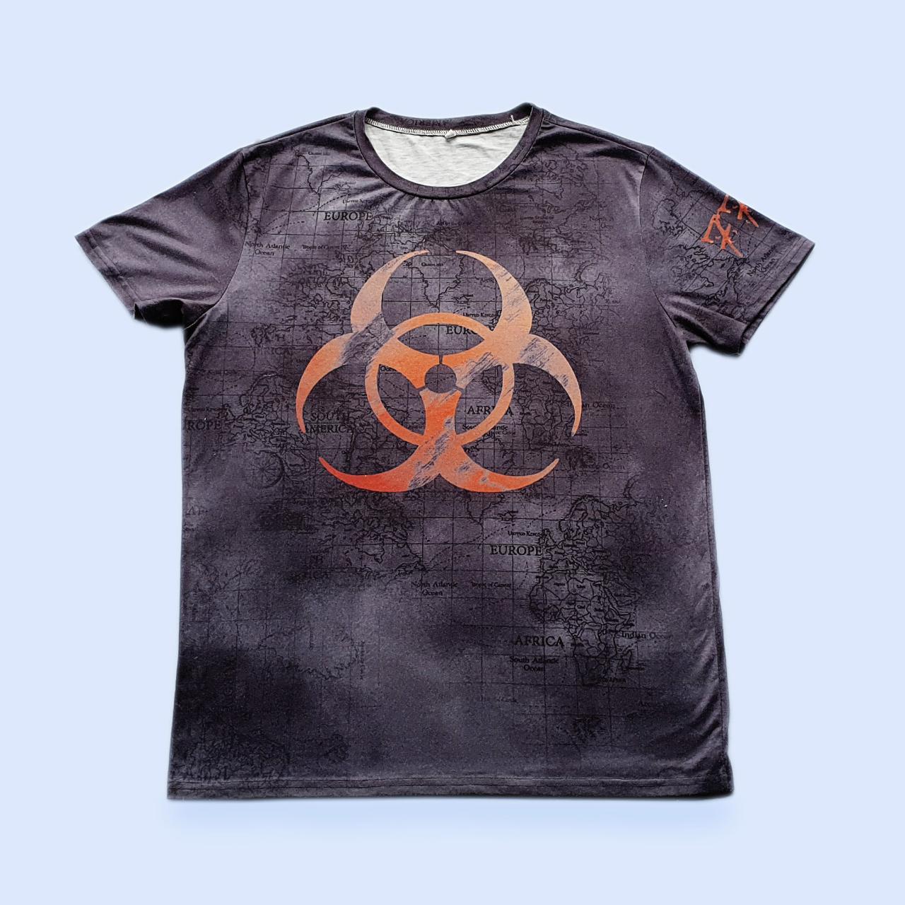 Biohazard All Over Print Tee Y2K allover print... - Depop