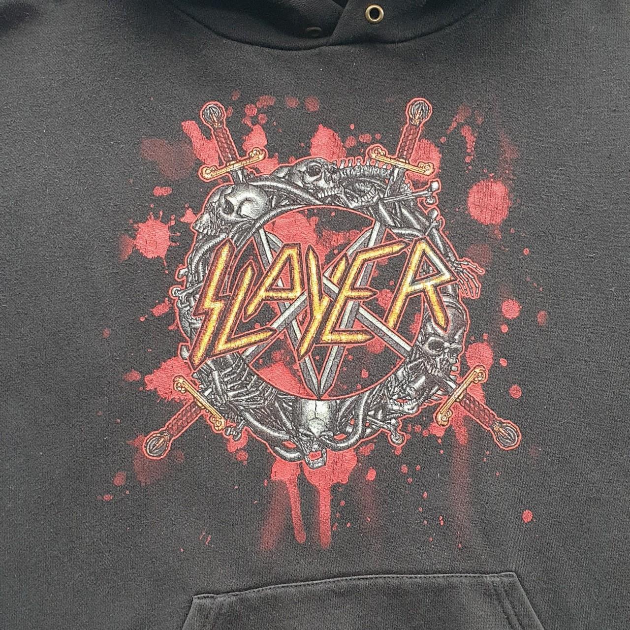 Vintage Slayer Metal Band Merch Hoodie. Size Large - Depop
