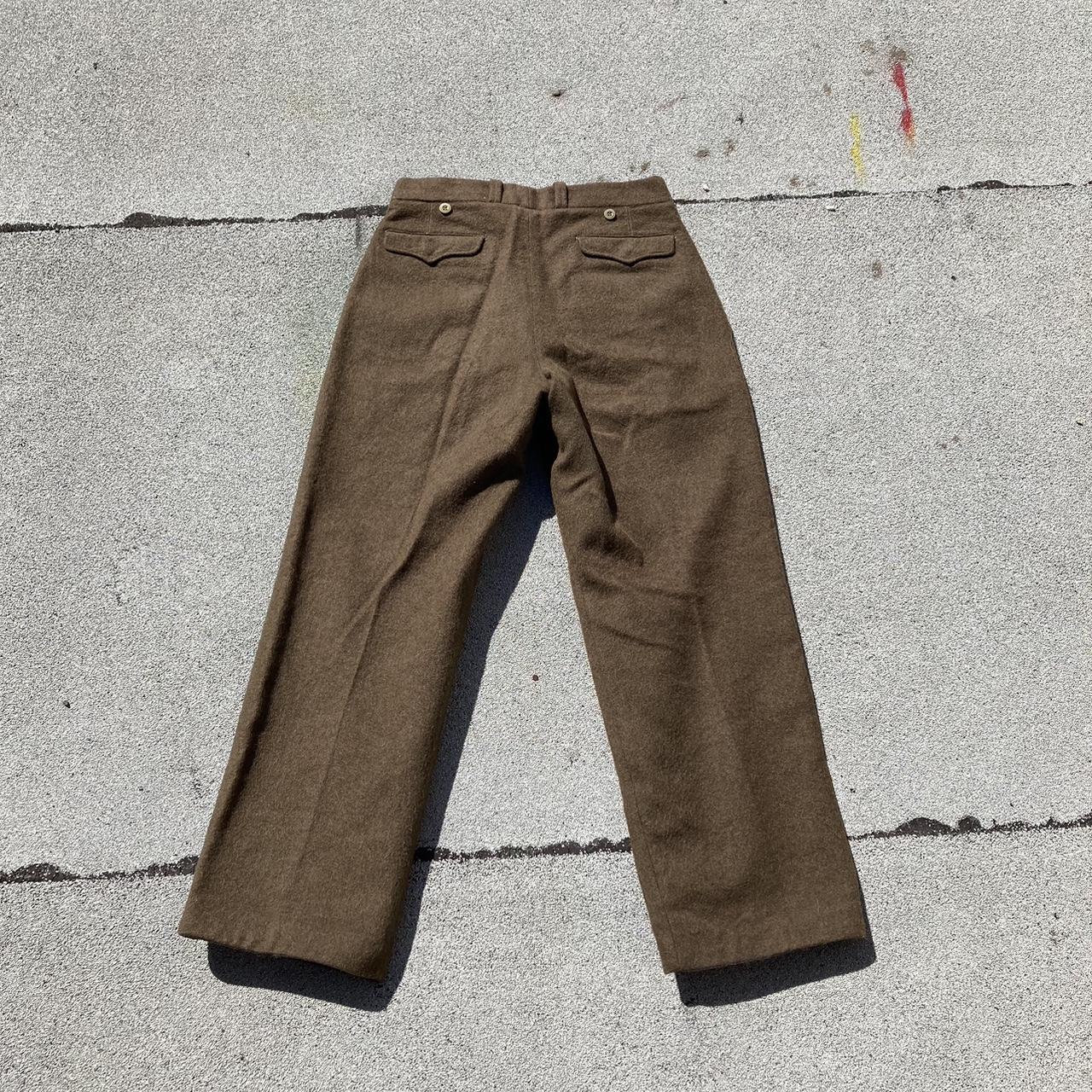vintage army military men’s wool pants great... - Depop