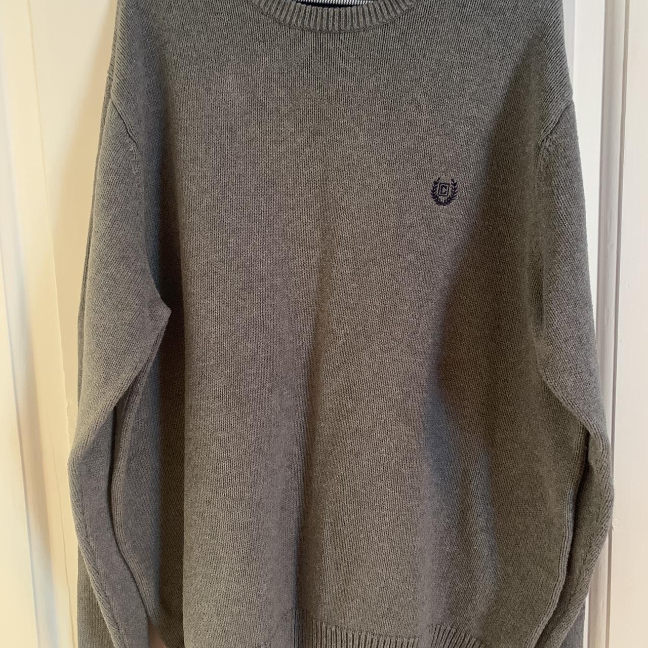Vintage Grey Chaps Ralph Lauren Knit Jumper Size XL... - Depop