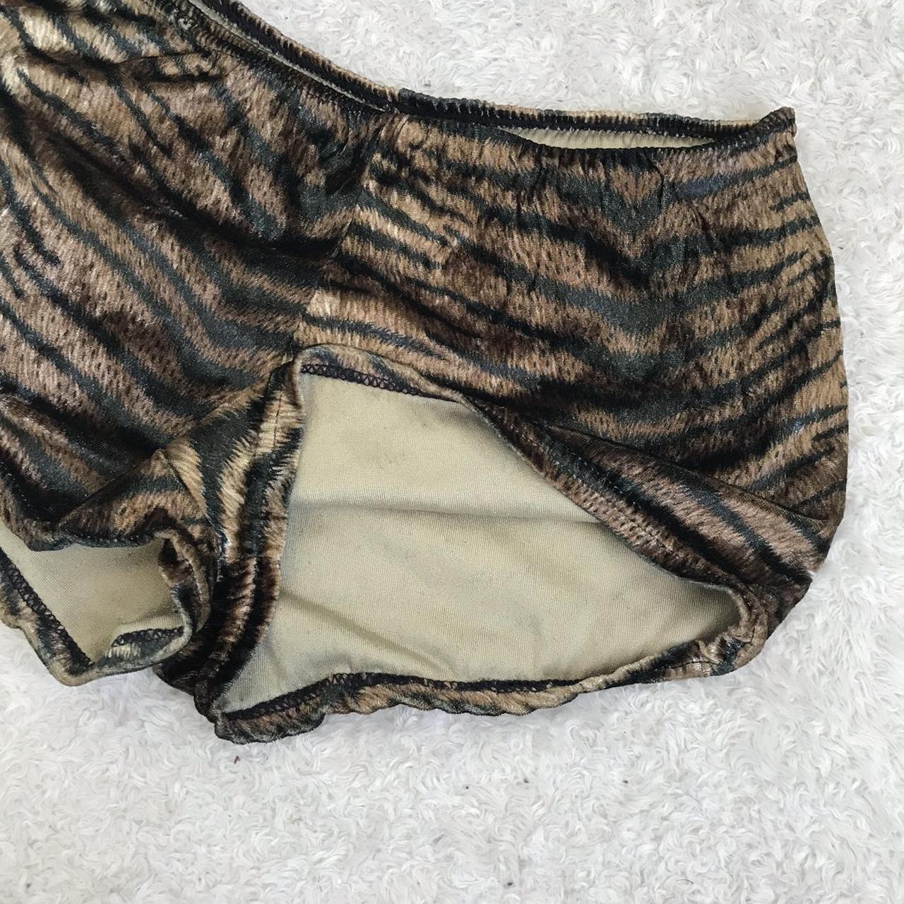 90s/00s fuzzy zebra micro mini shorts 🎀 features the... | Depop