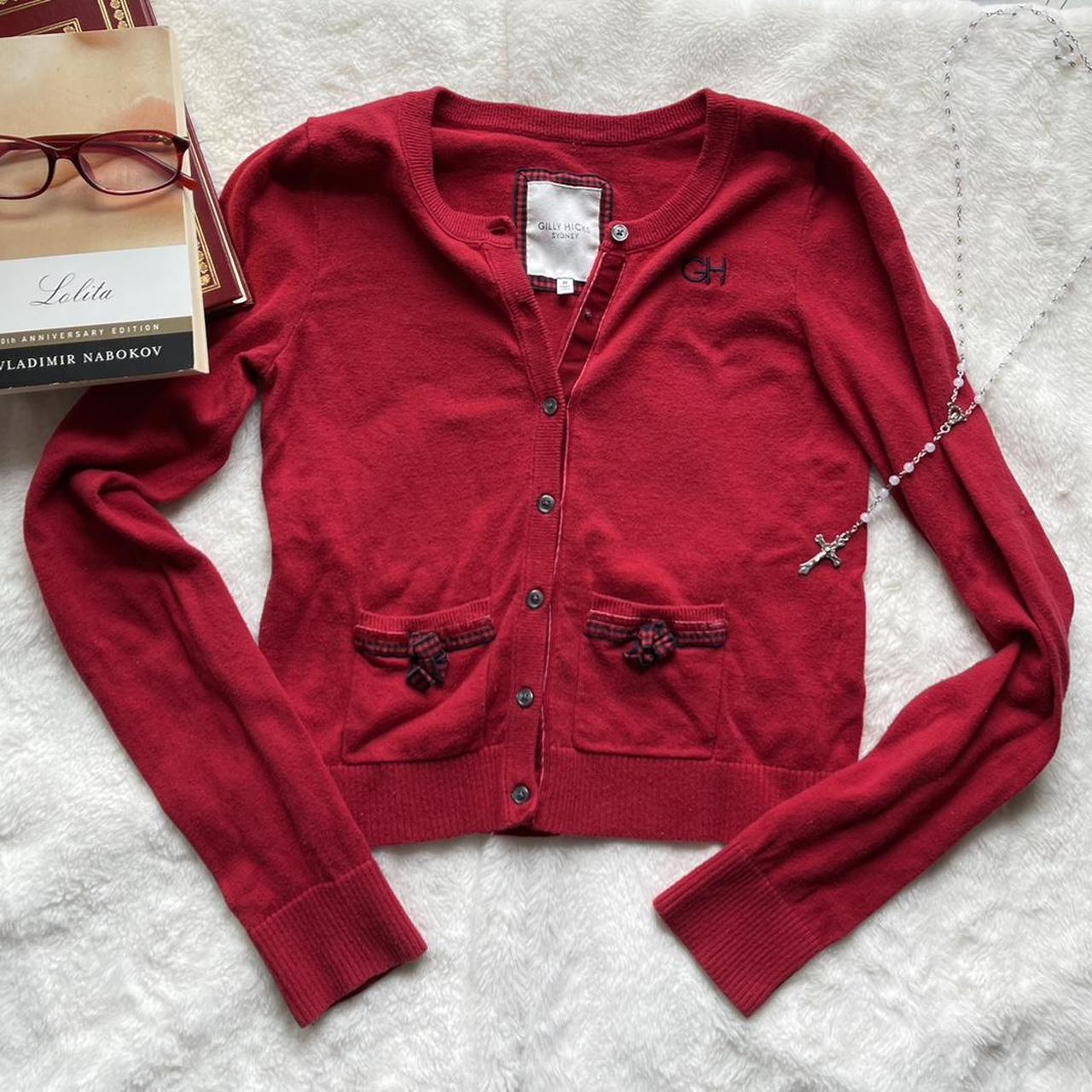 Absolutely iconic 2000s gilly hicks red and navy... - Depop