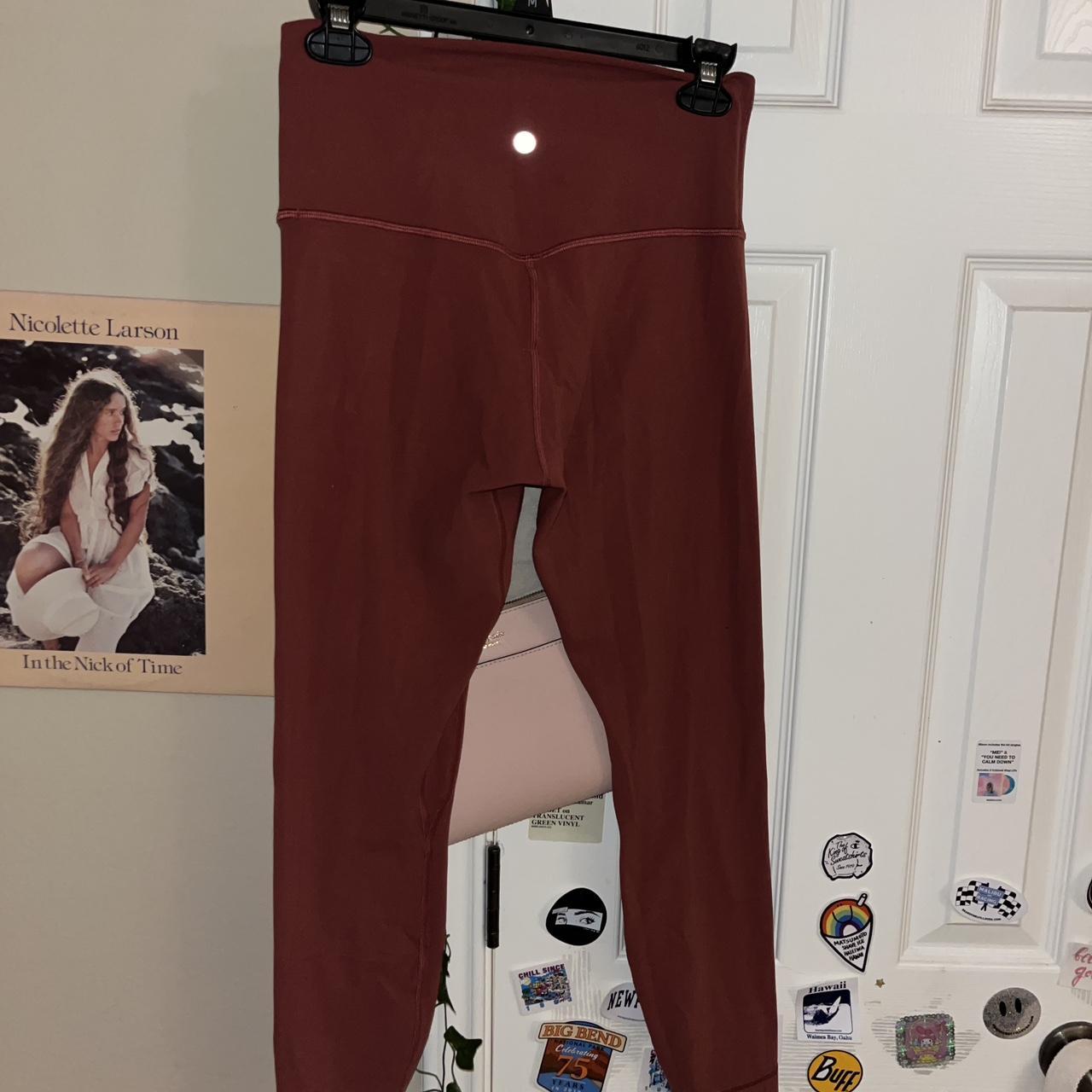 lululemon align leggings in color chianti!! worn... - Depop