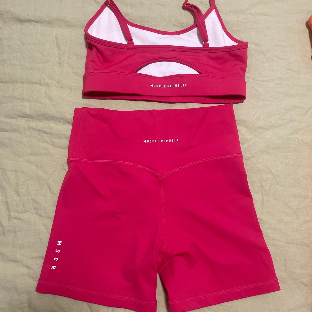 Muscle Republic raspberry set. Brand new shorts... - Depop