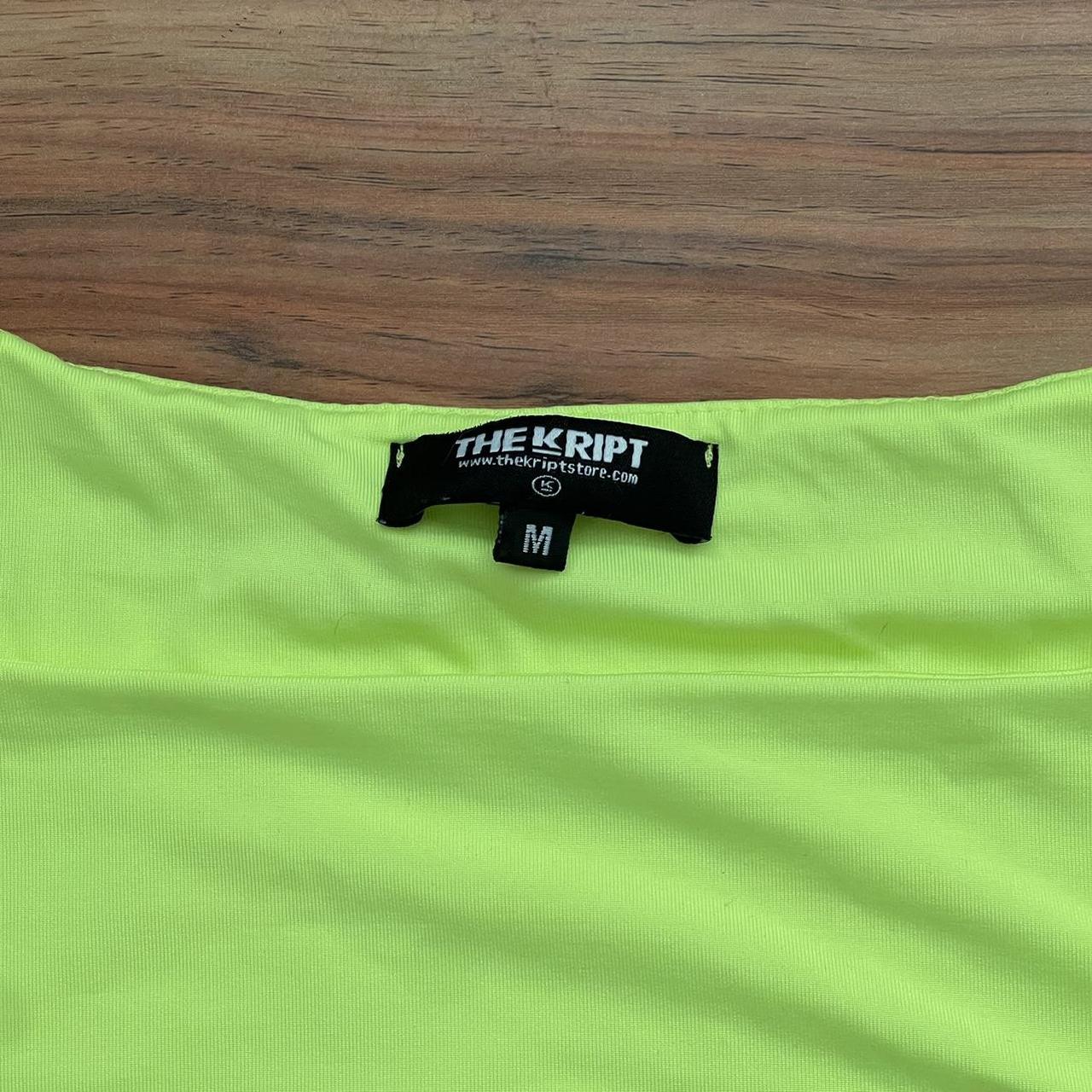neon green the kript cropped tank top. super soft... - Depop