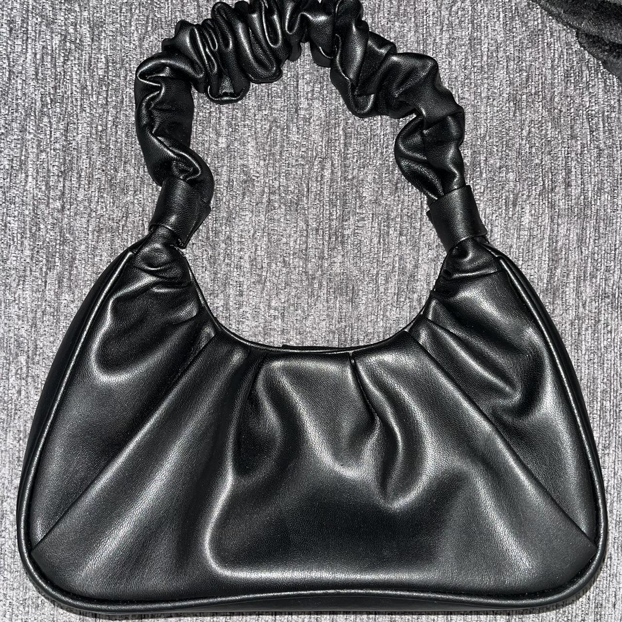 PrettyLittleThing black ruched handle shoulder bag.... - Depop