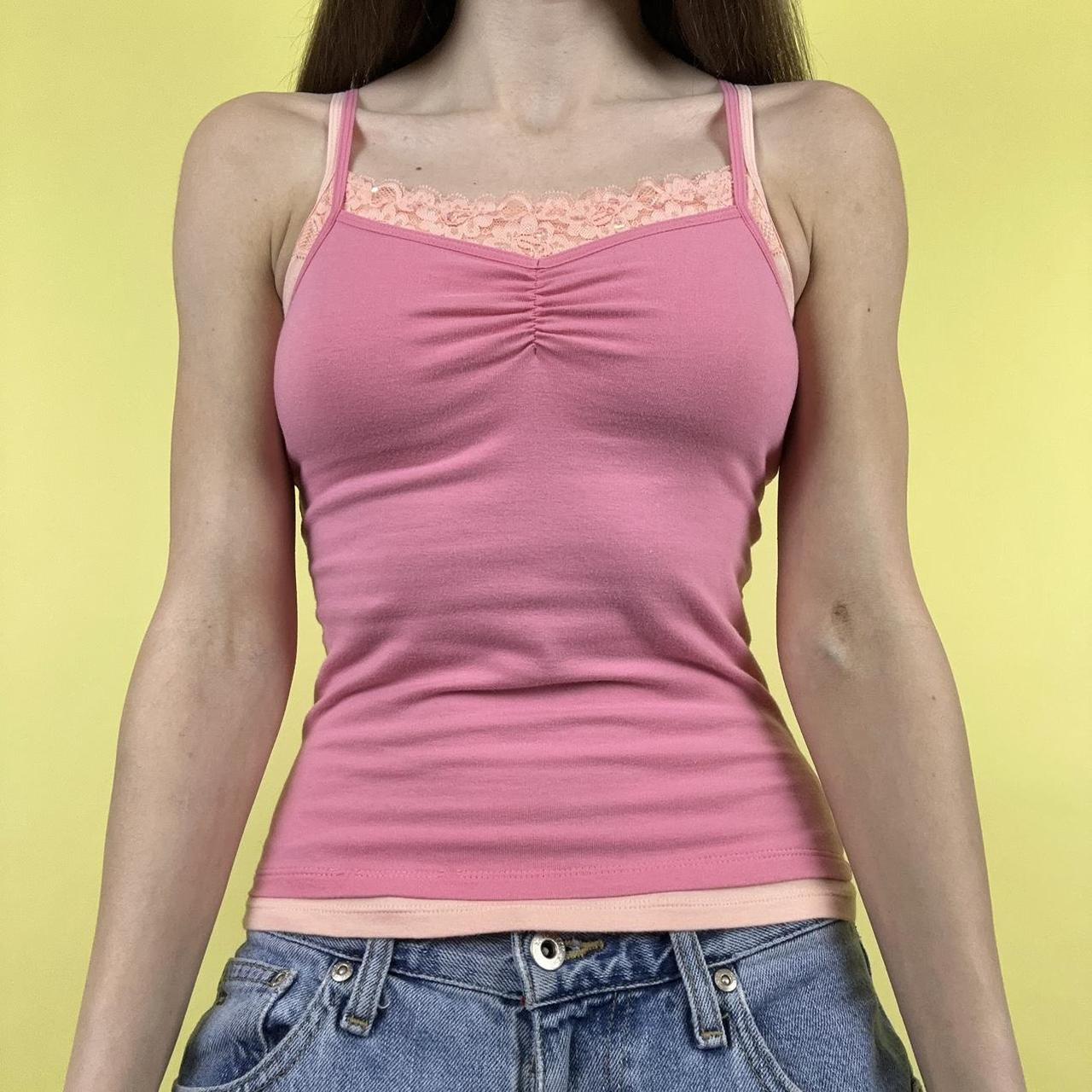 y2k Limited Too pink & creamsicle orange/peach cami... - Depop