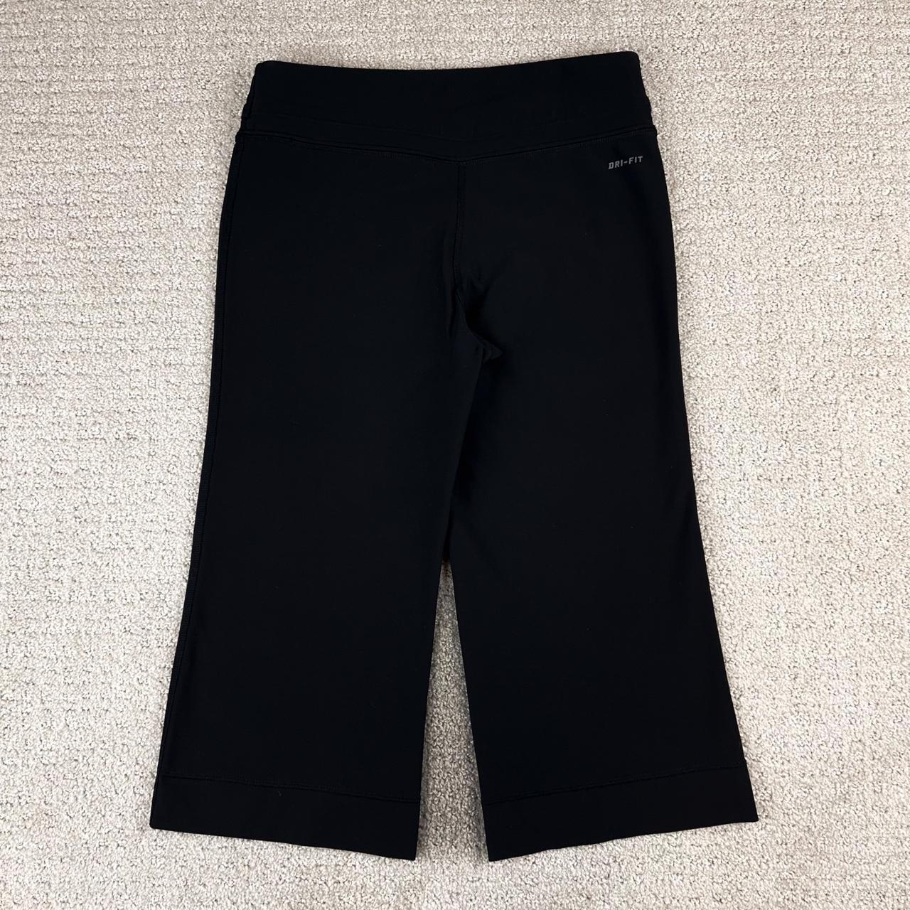 Nike Dri-Fit black capris features: embroidered... | Depop