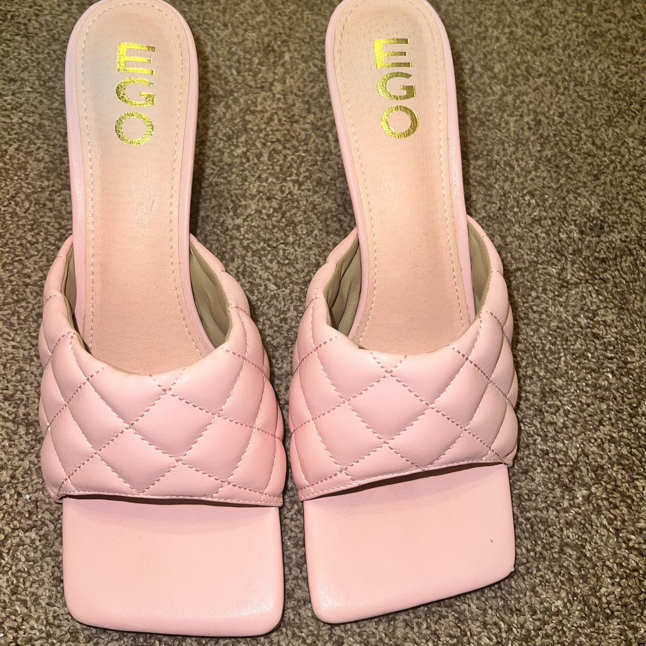 Ego baby pink mule heels Worn once Size 7 - Depop