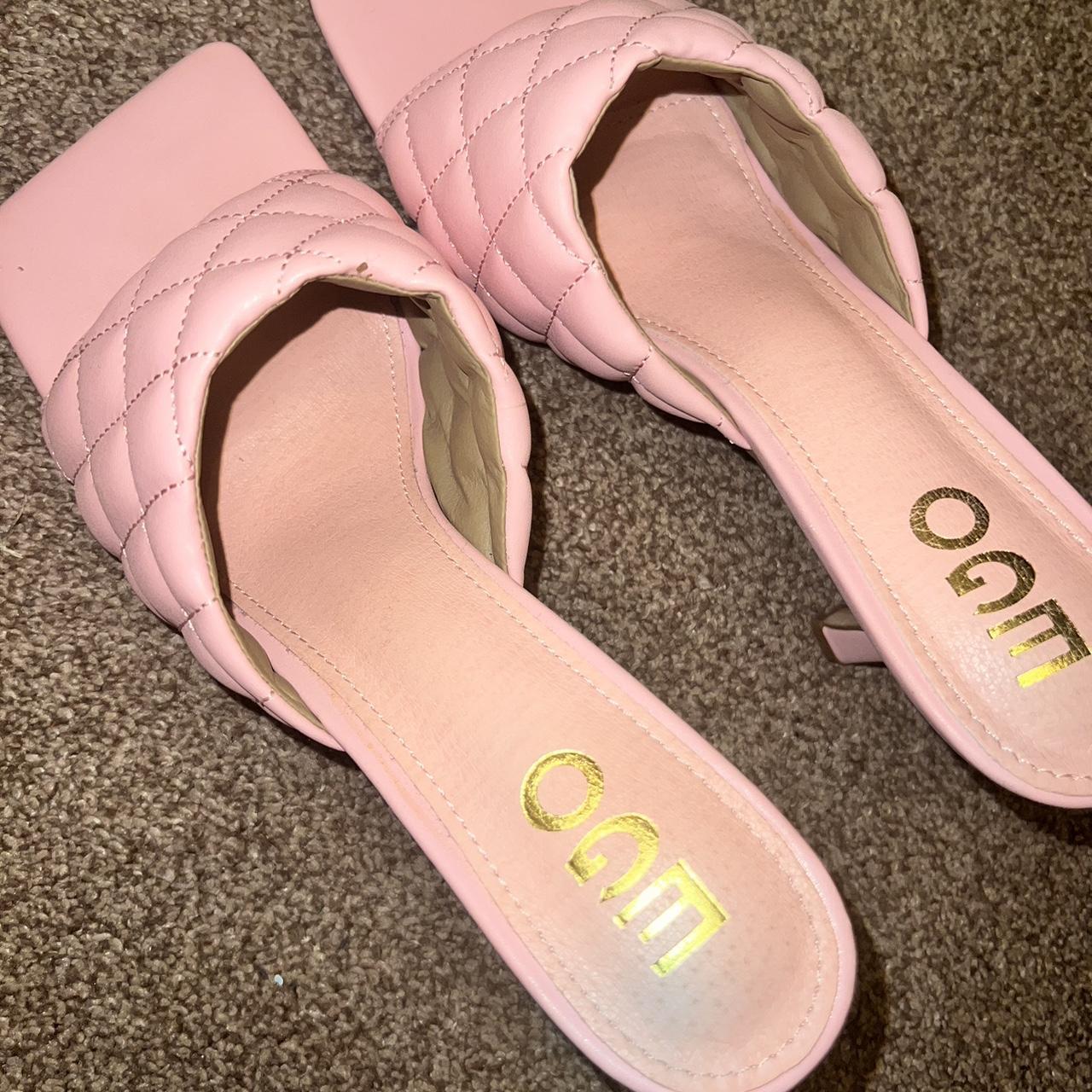Ego baby pink mule heels Worn once Size 7 - Depop