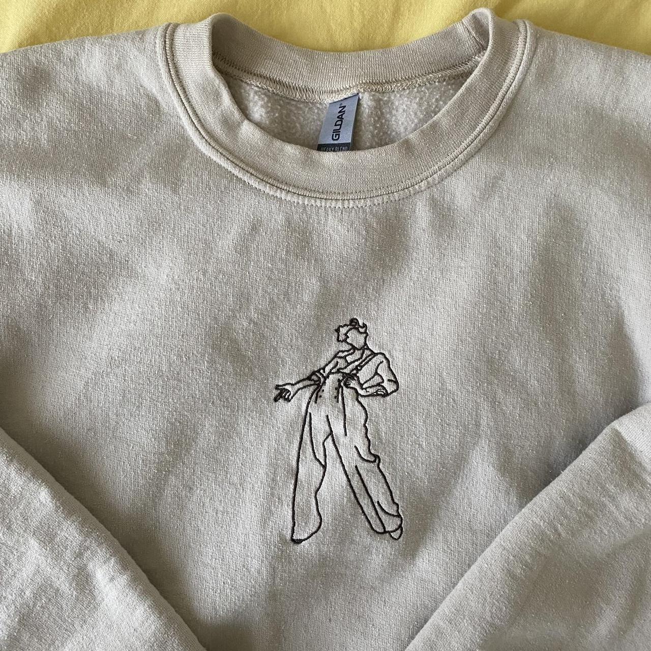 Harry Styles Fine Line Merch Crew Sweater in Beige - Depop