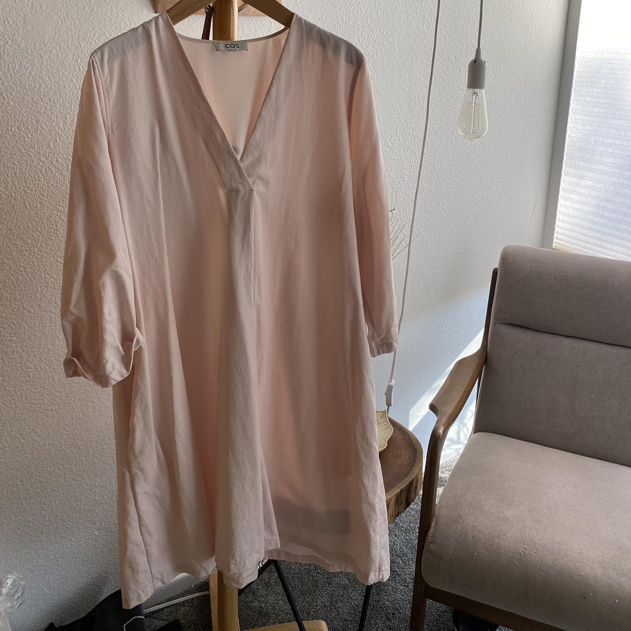 Beautiful baby pink COS shirt/dress perfect for... - Depop