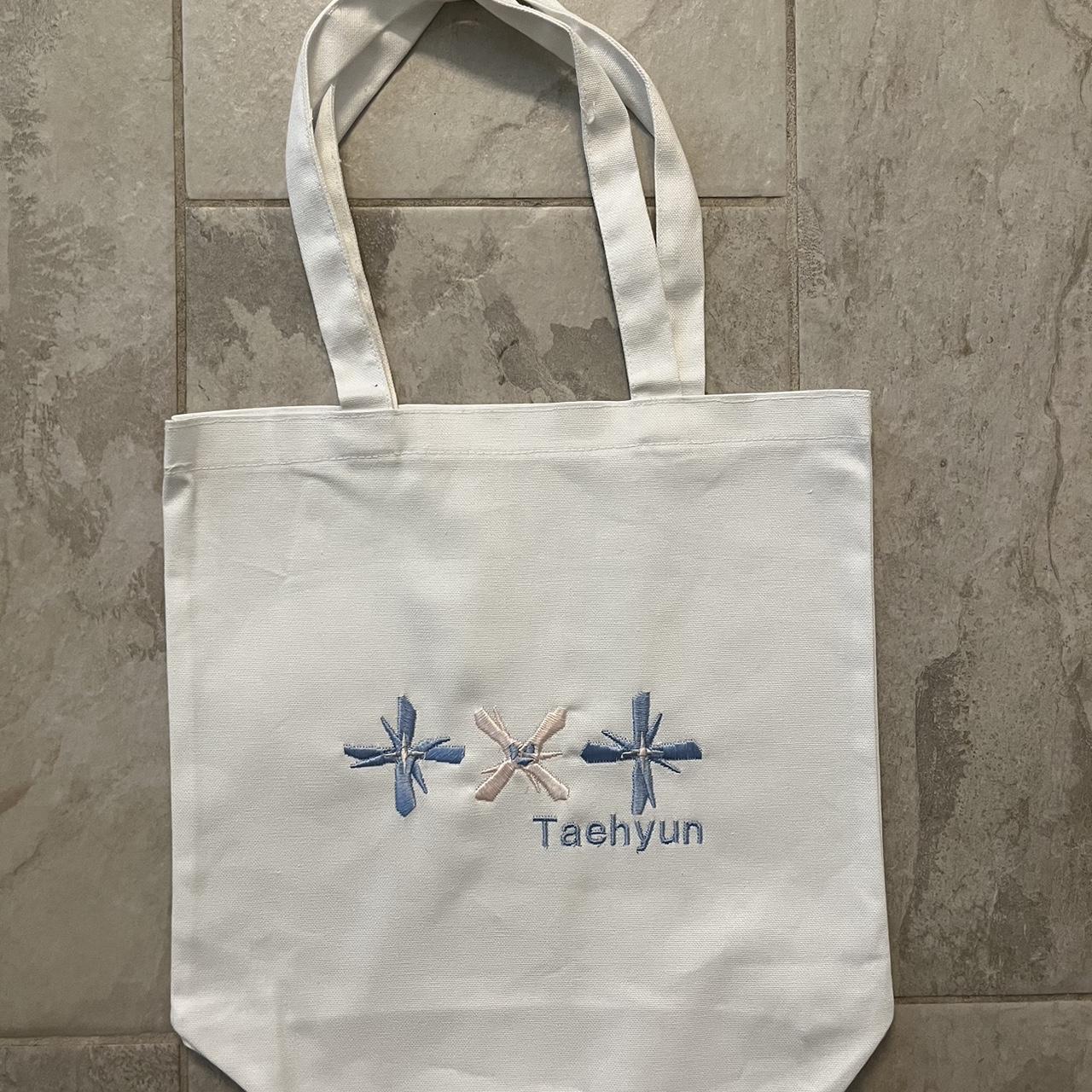 Txt taehyun embroidered tote bag Made to order Can... - Depop