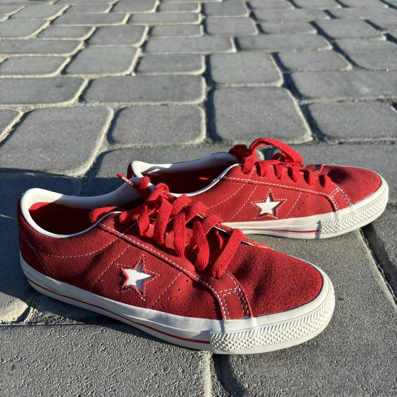 Converse Red One star Woman’s Size-7 Men’s-5.5 - Depop