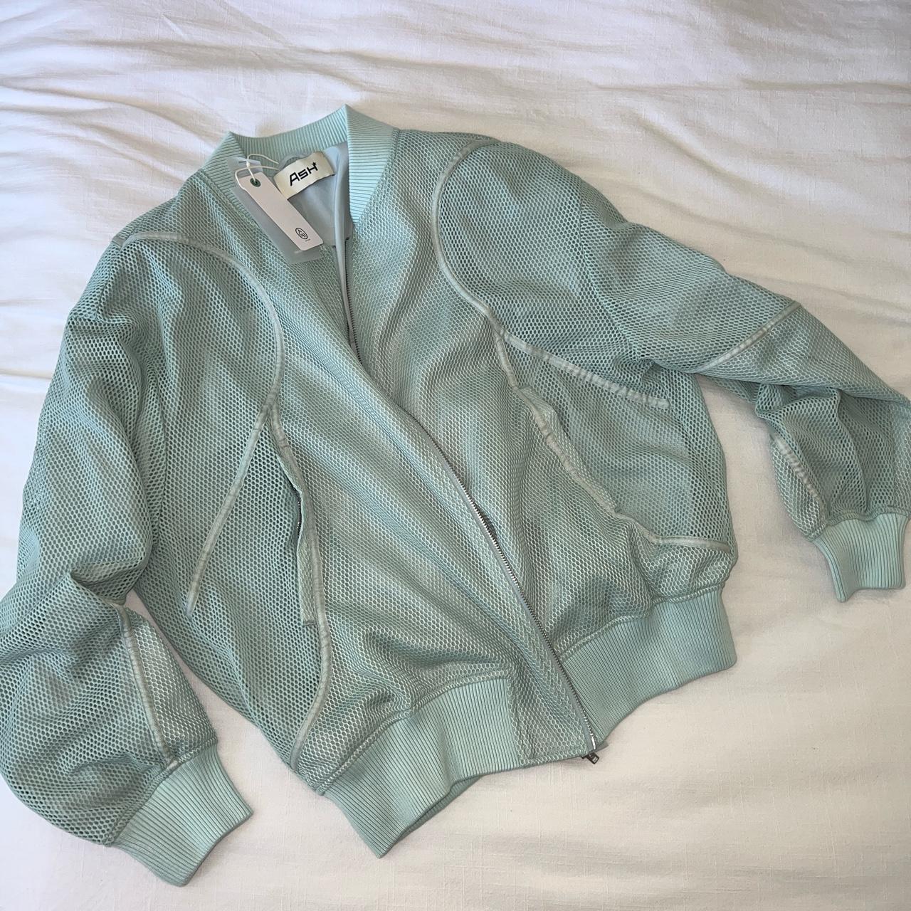 ASH mesh windbreaker jacket in misty blue size S/40.... - Depop