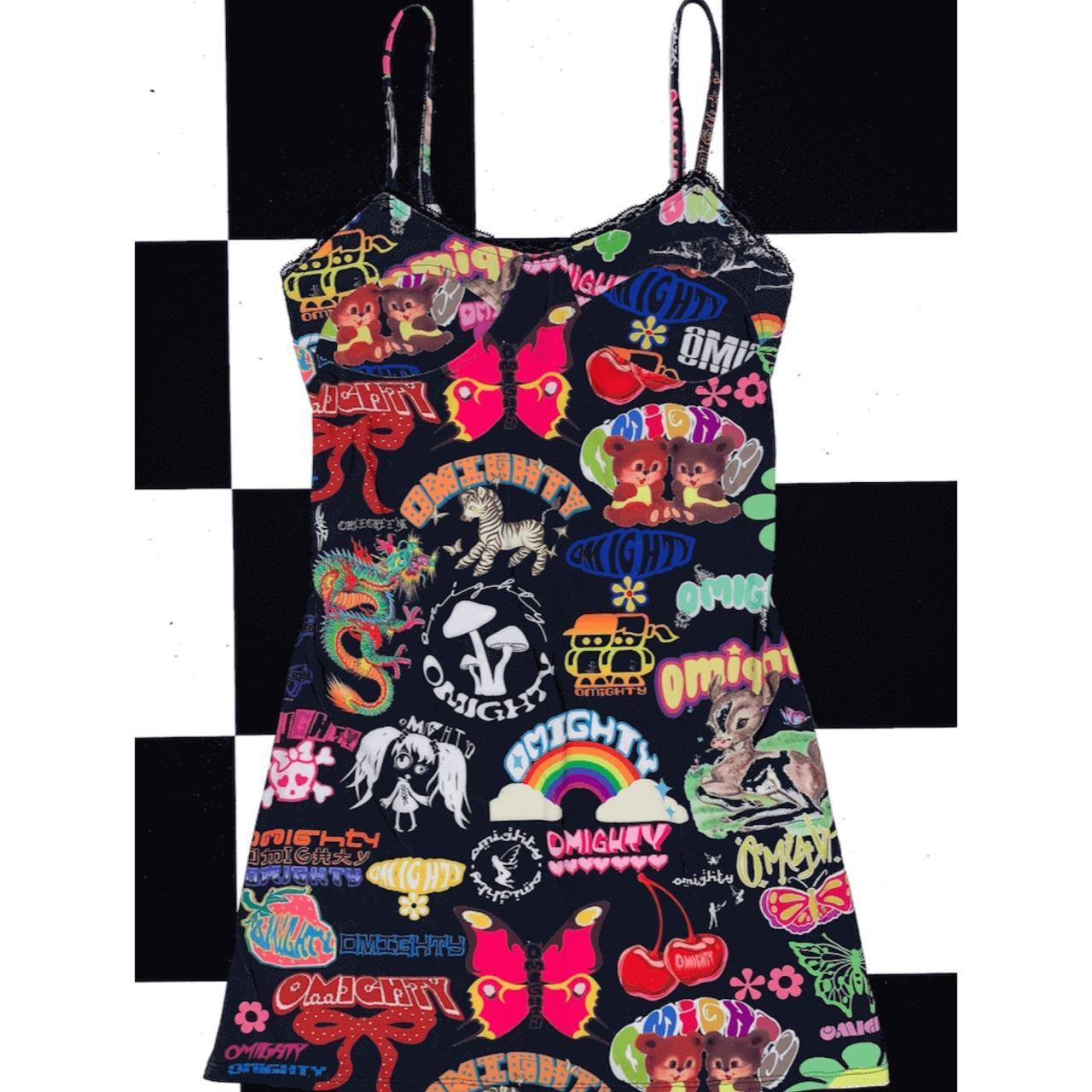 O-mighty logo mania black dress - size S - never... - Depop