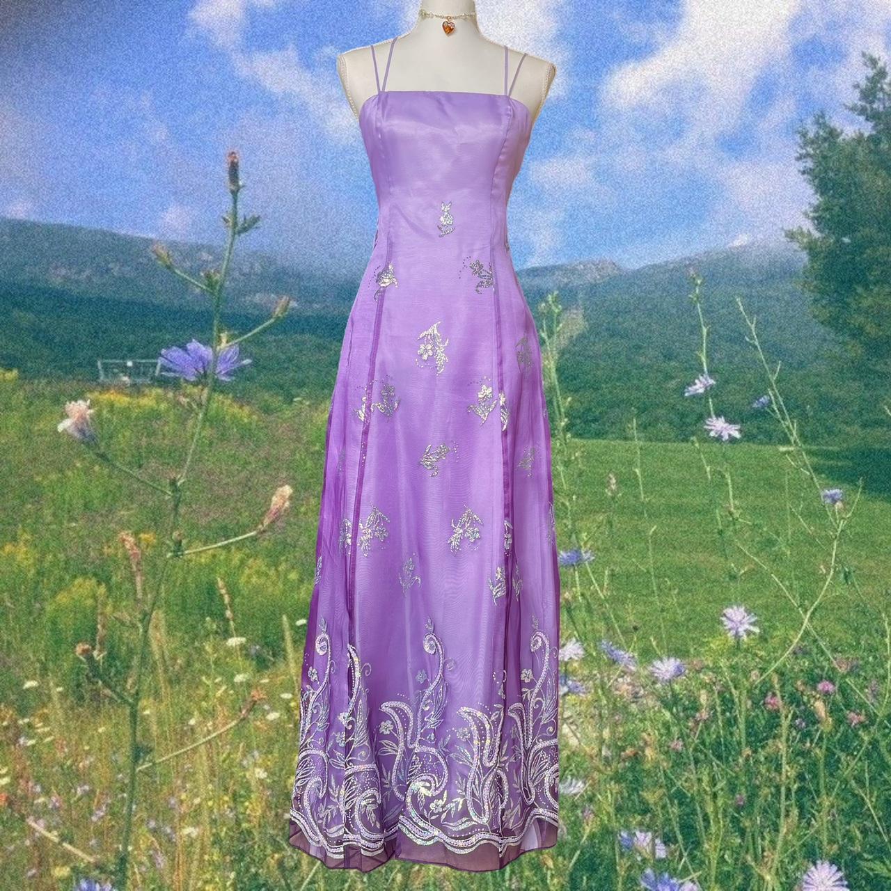 Rapunzel princess prom dress ☽༓･*˚⁺‧͙ Sparkly sequin... - Depop