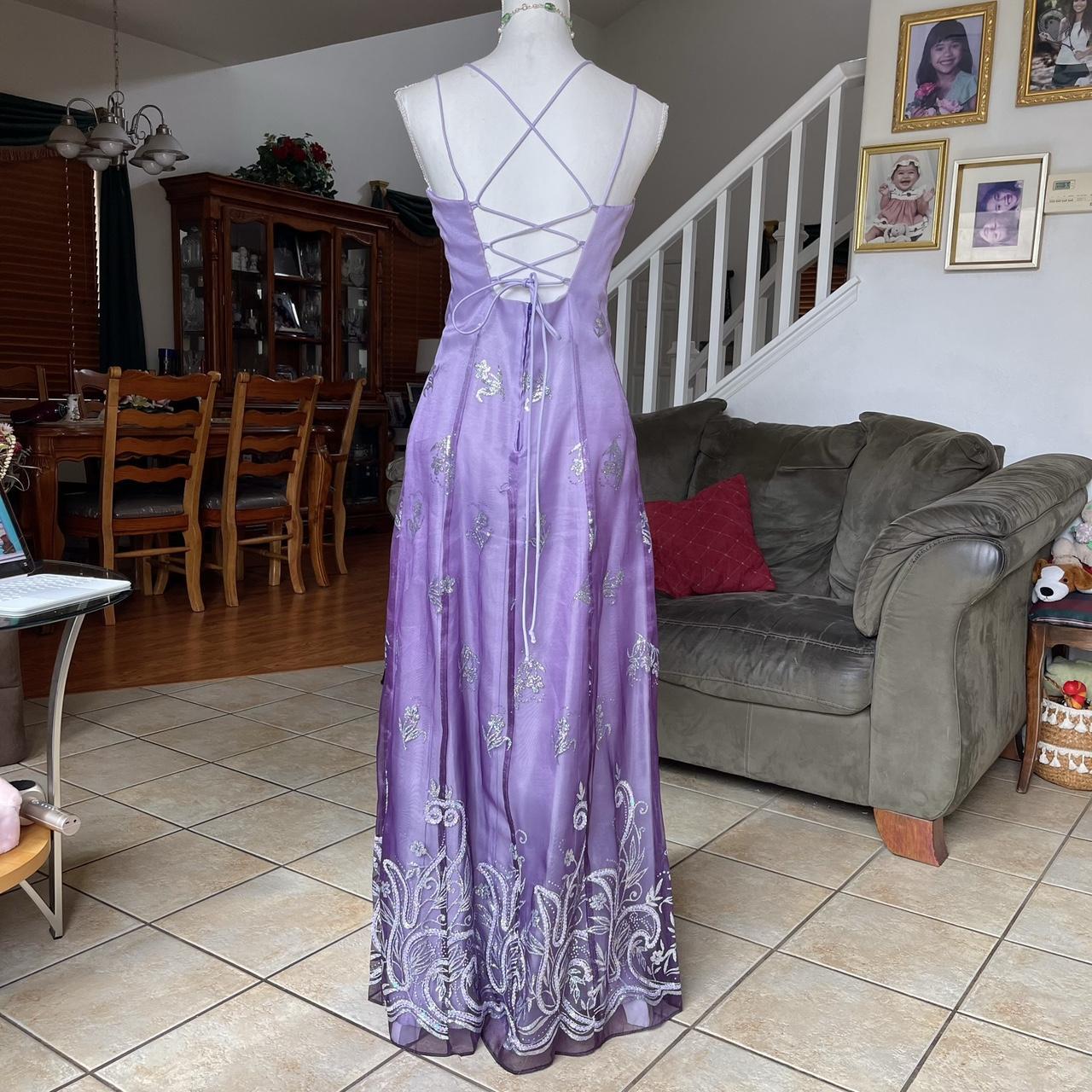 Rapunzel princess prom dress ☽༓･*˚⁺‧͙ Sparkly sequin... - Depop
