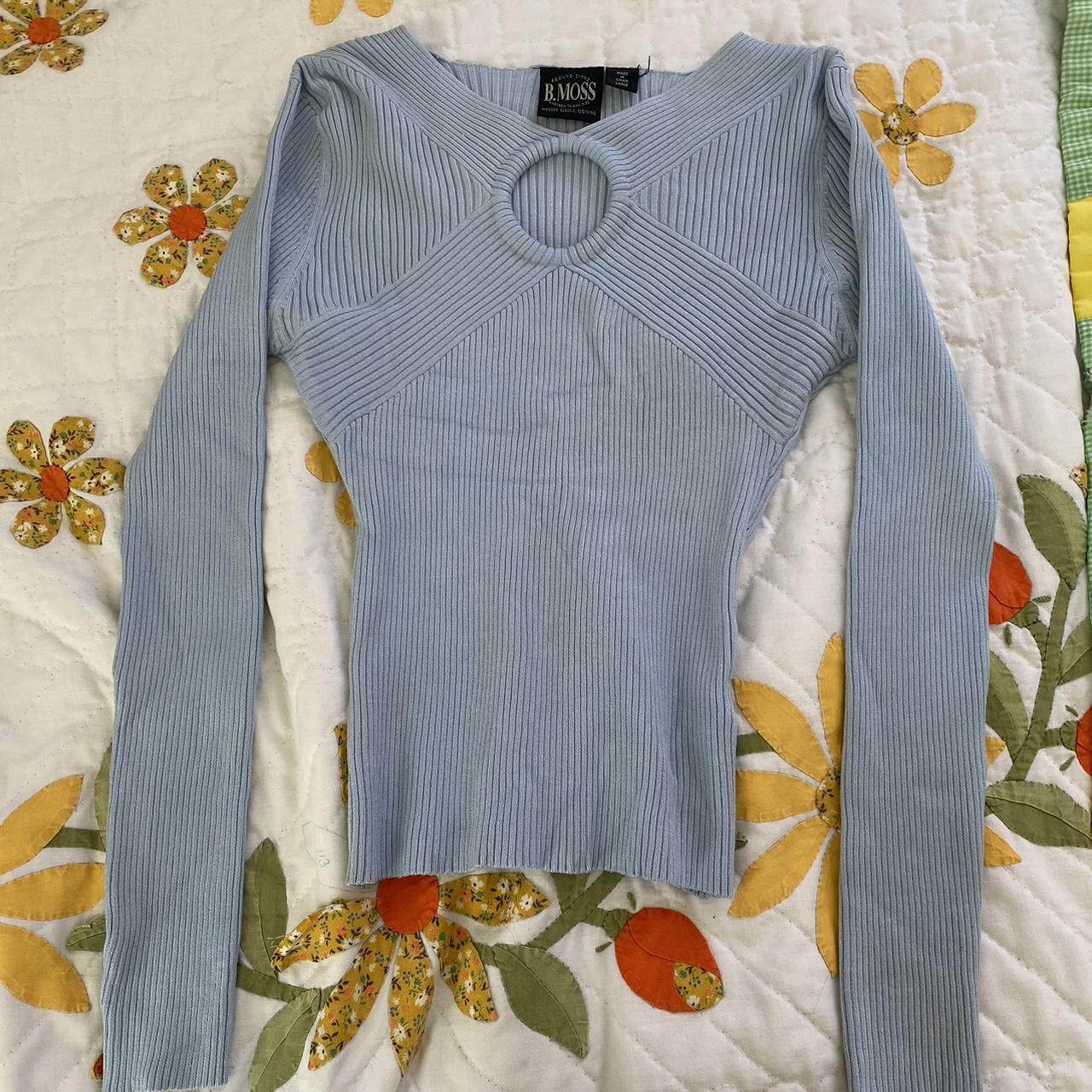 Y2k light blue ring top So cute almost didn’t sell... - Depop